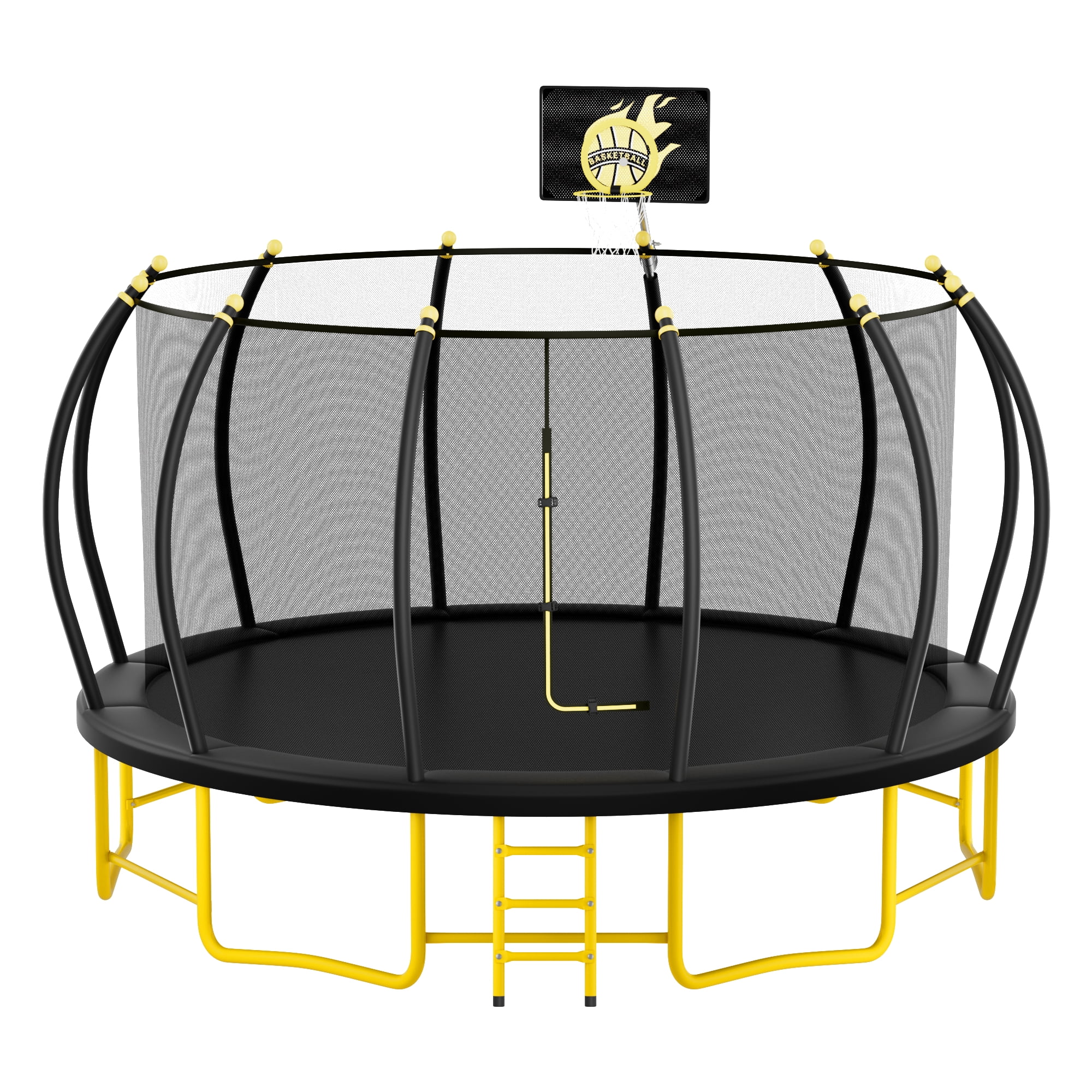1100LBS 16FT Trampoline for Kids & Adults, Recreational Trampoline with ...