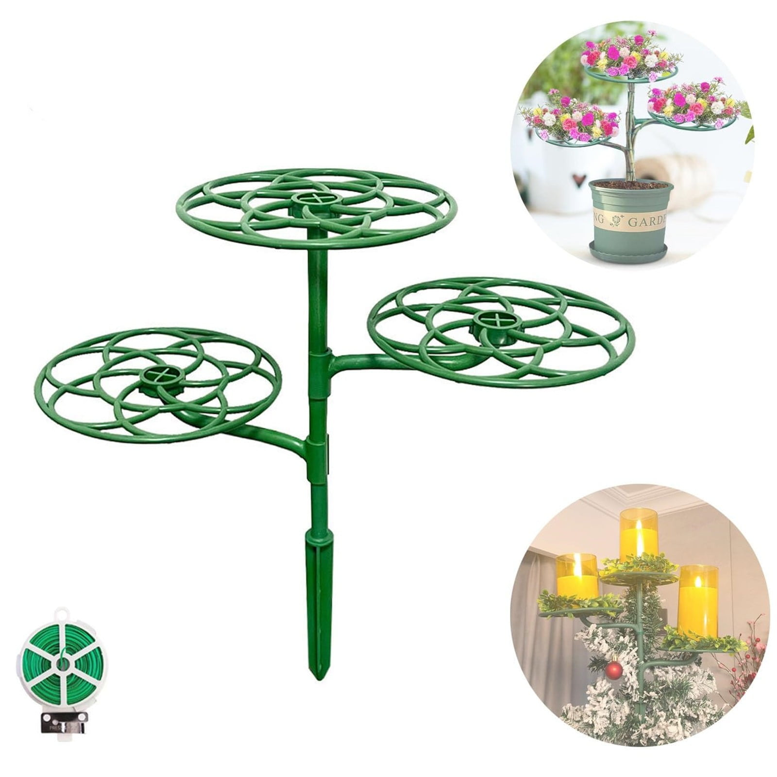 Triple Tree Topper Green Triple Christmas Tree Topper Candelabra Tree ...