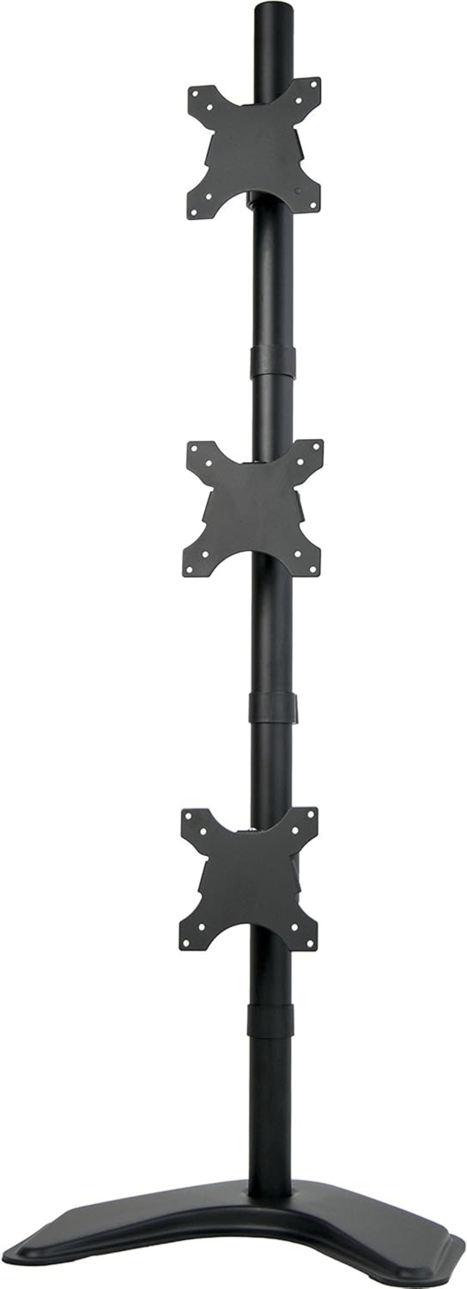 Triple Vertical LCD Monitor Height Adjustable Desk Mount Stand for 3 ...