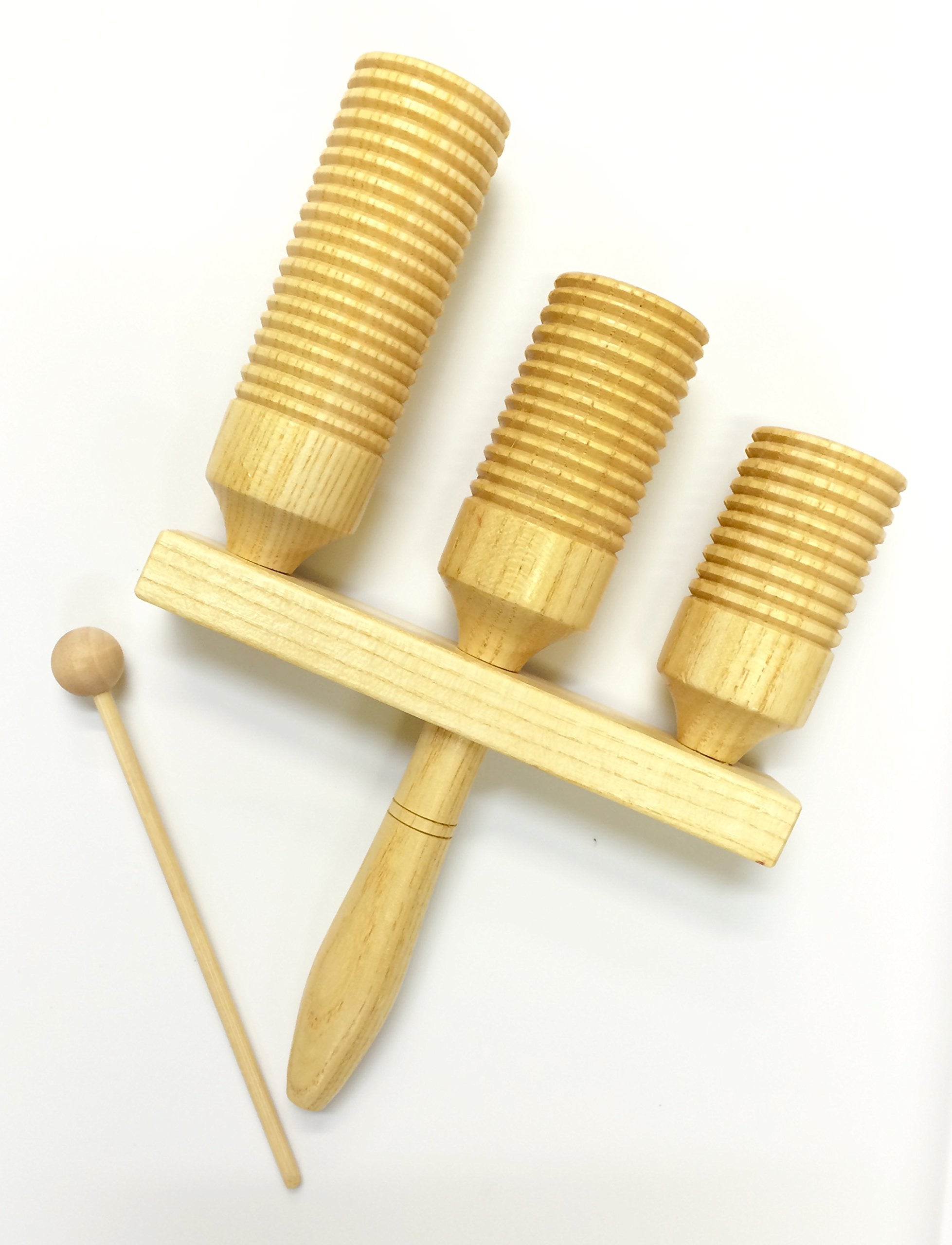 World Percussion USA Siam Oak Tone Block and Guiro - Solid Wood High ...