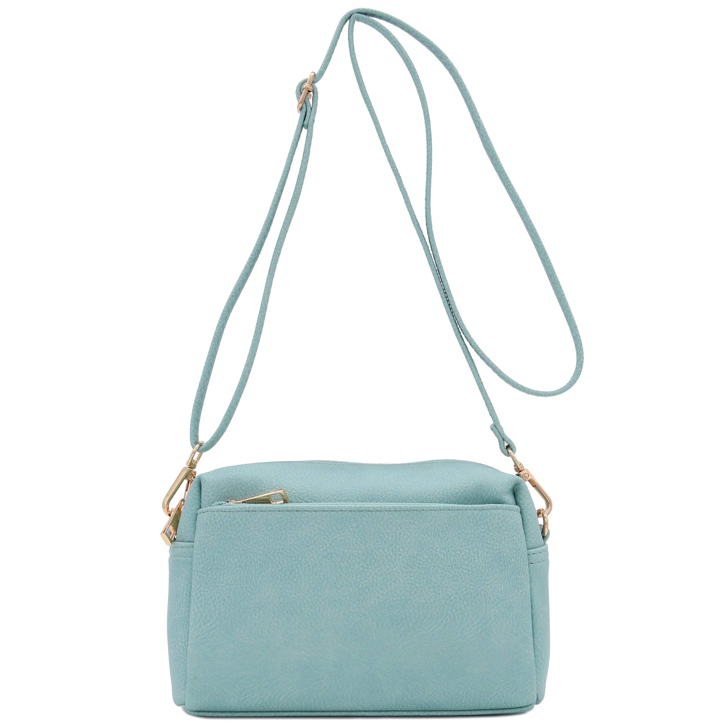 FashionPuzzle Small Triple Zip Crossbody Bag - Walmart.com