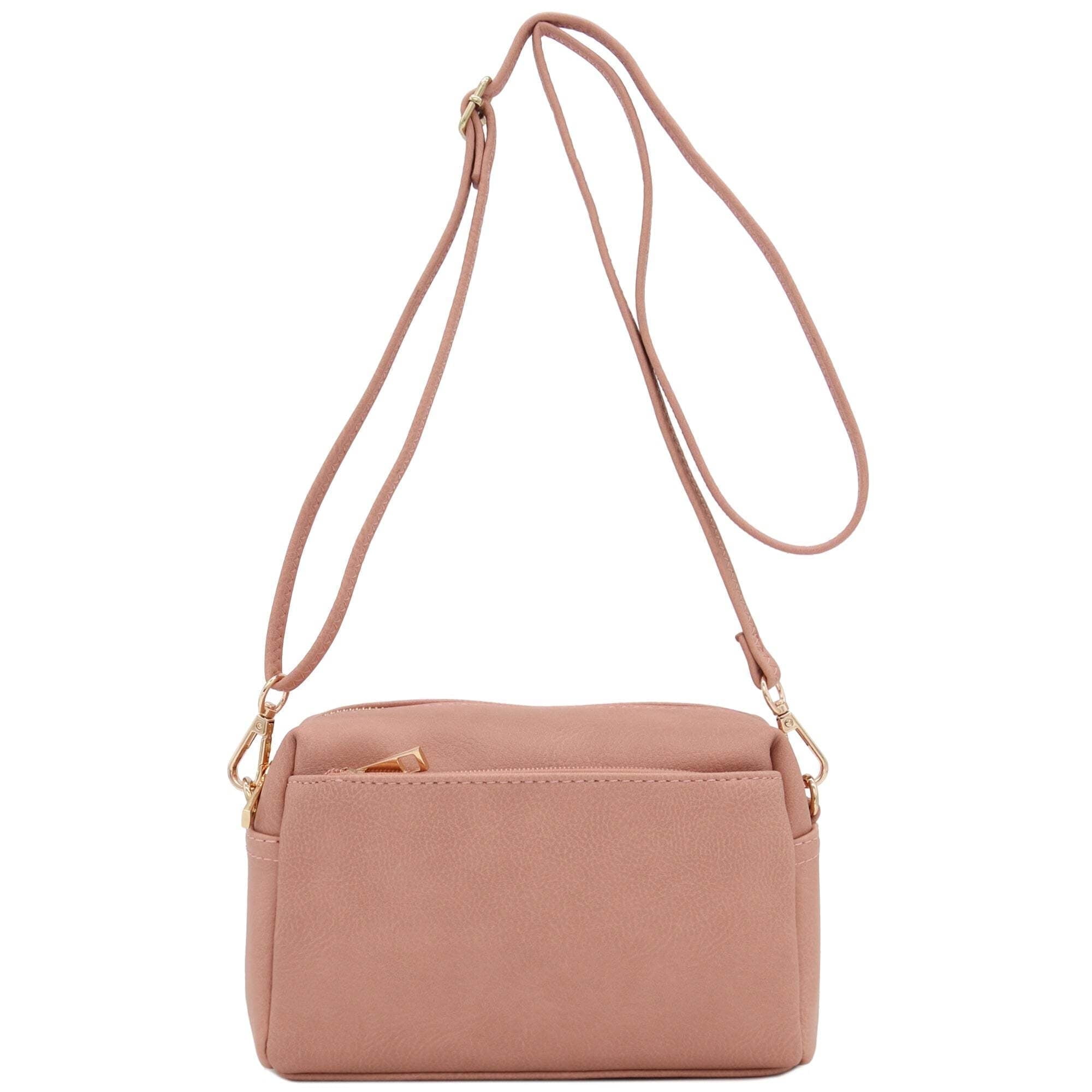 FashionPuzzle Small Triple Zip Crossbody Bag - Walmart.com