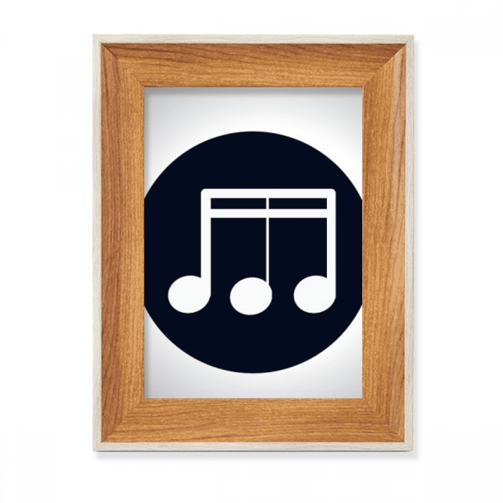 Triple-dequaver Music Note Black Desktop Wooden Photo Frame Display ...
