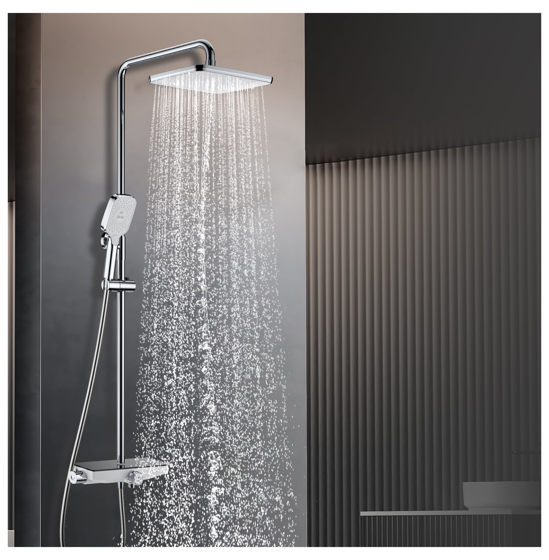 Triple function shower system Shower systems including rainfall ...
