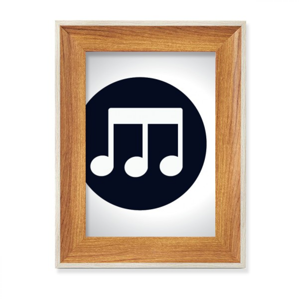 Triple-quaver Music Notes Black Desktop Wooden Photo Frame Display ...