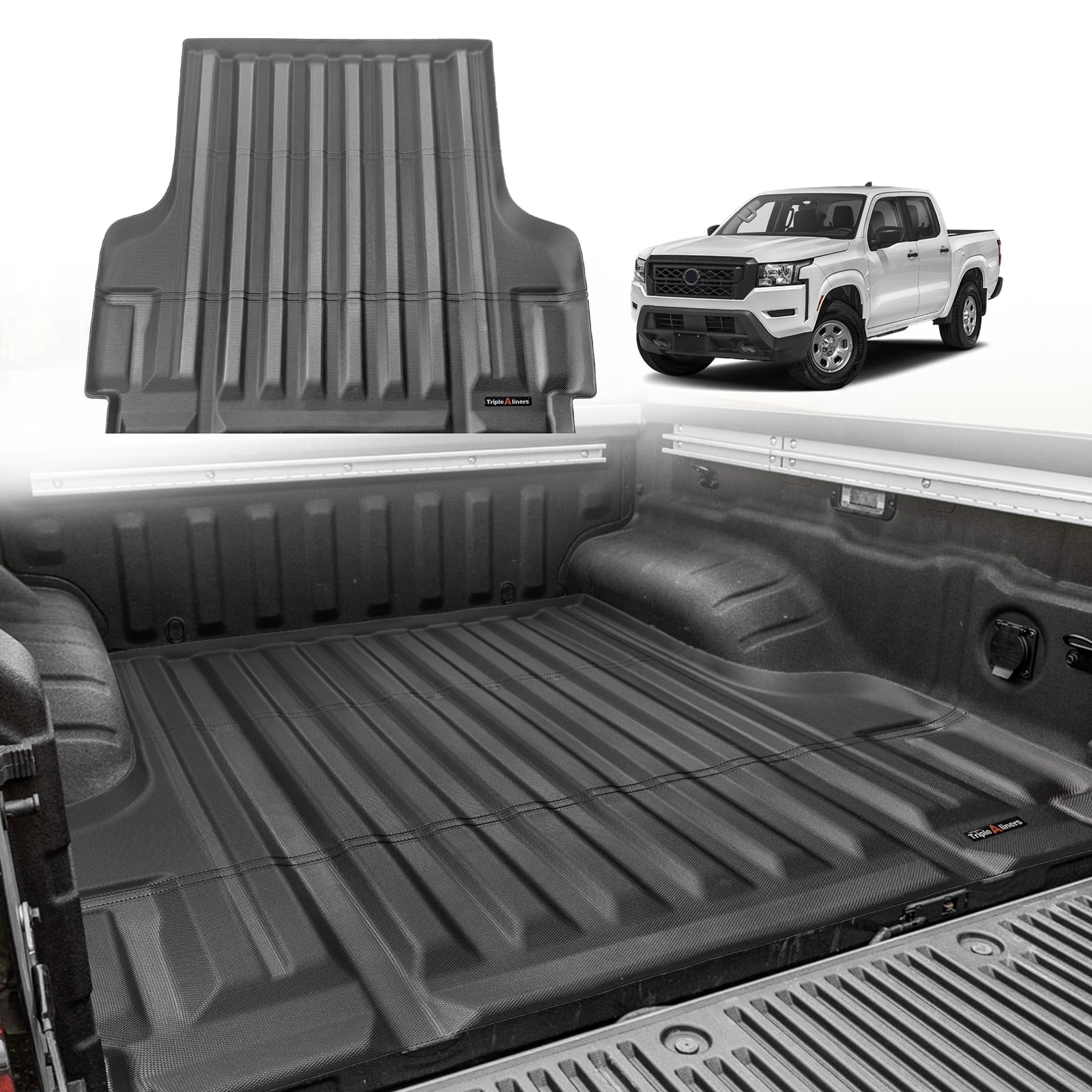 TripleAliners Truck Bed Mat for 2022-2024 Nissan Frontier Crew Cab ...