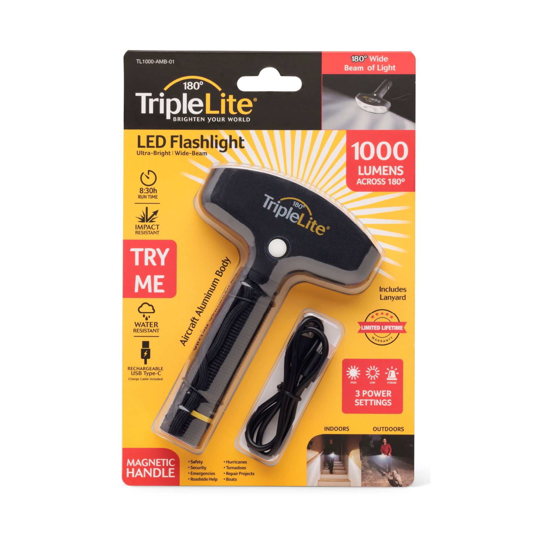 TripleLite 1000LM LED Flashlight – High-Intensity, Waterproof ...