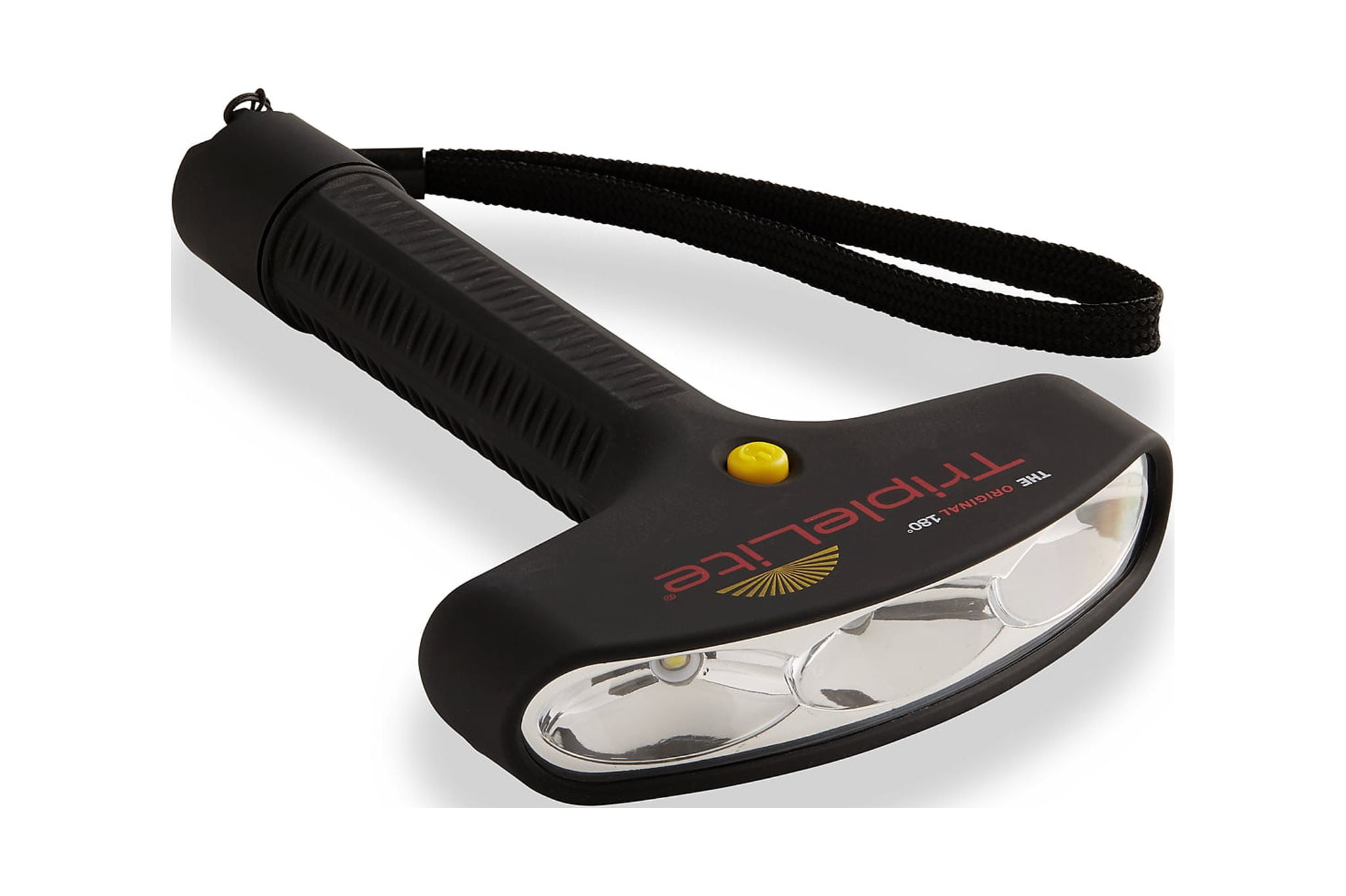 Triplelite 180 Degree Mini 259 lumens Black LED Wide Beam Flashlight AA ...