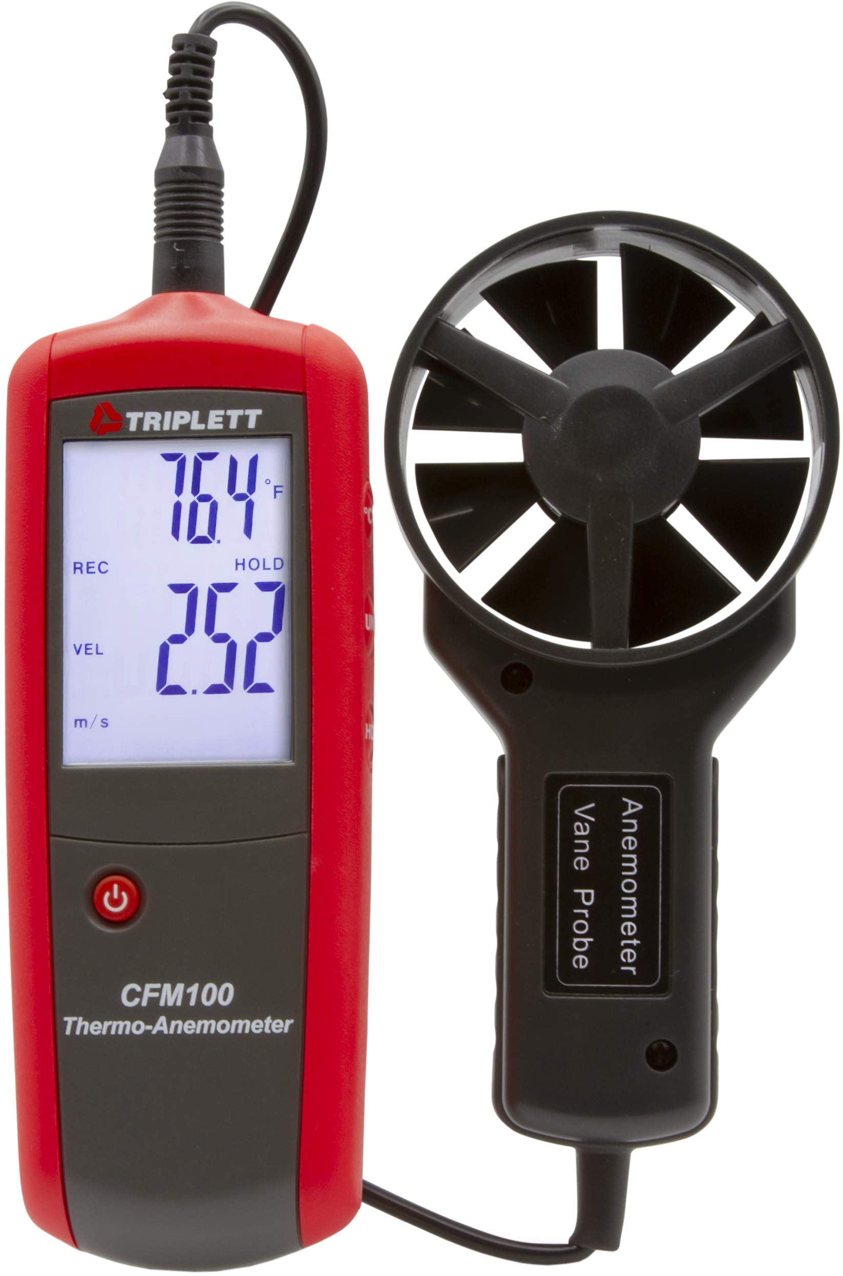 Triplett CFM100 CFM/CMM Air Flow, Velocity, and Temperature Thermo ...