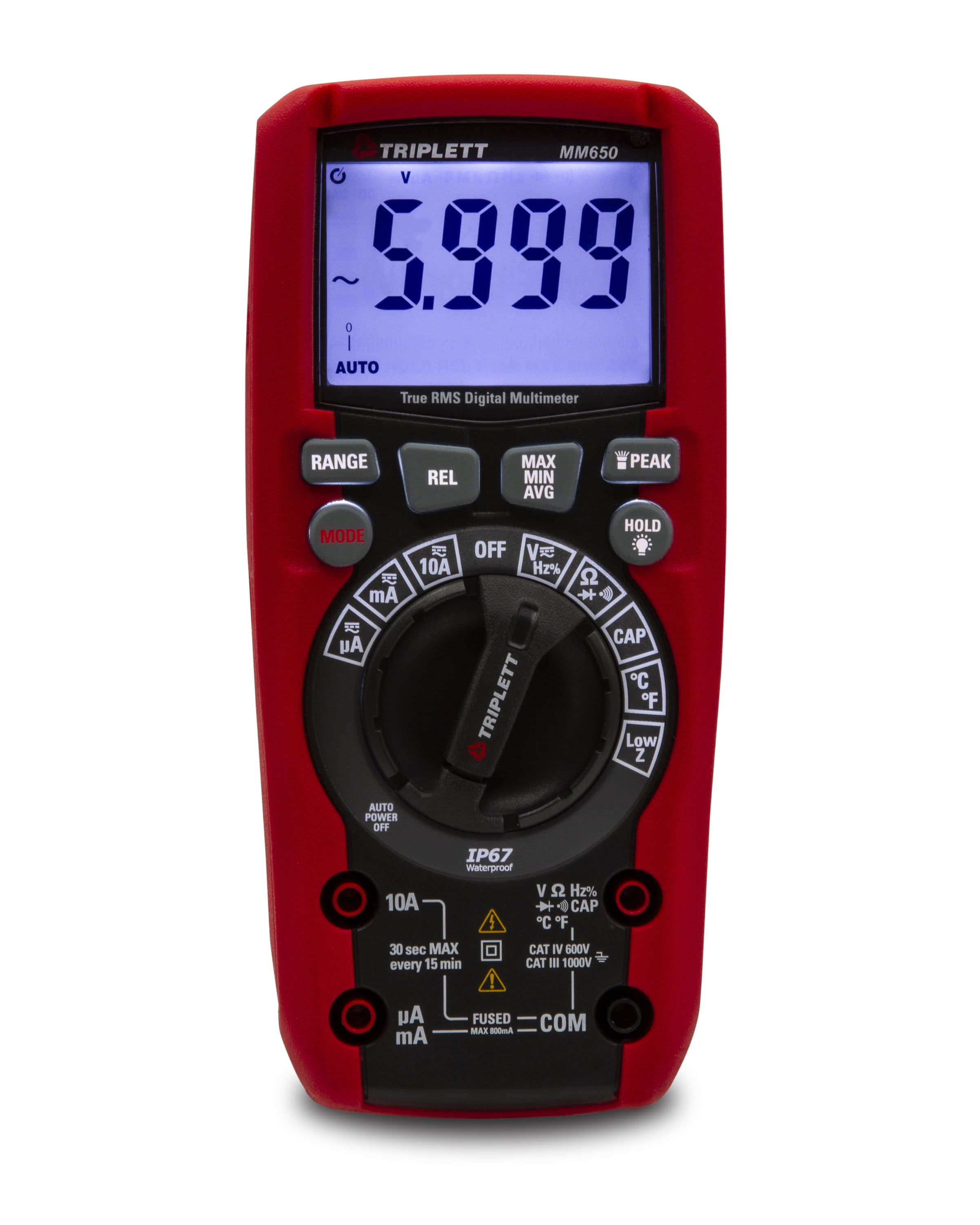 Triplett MM650 6000 Count True RMS High Performance Digital Multimeter ...