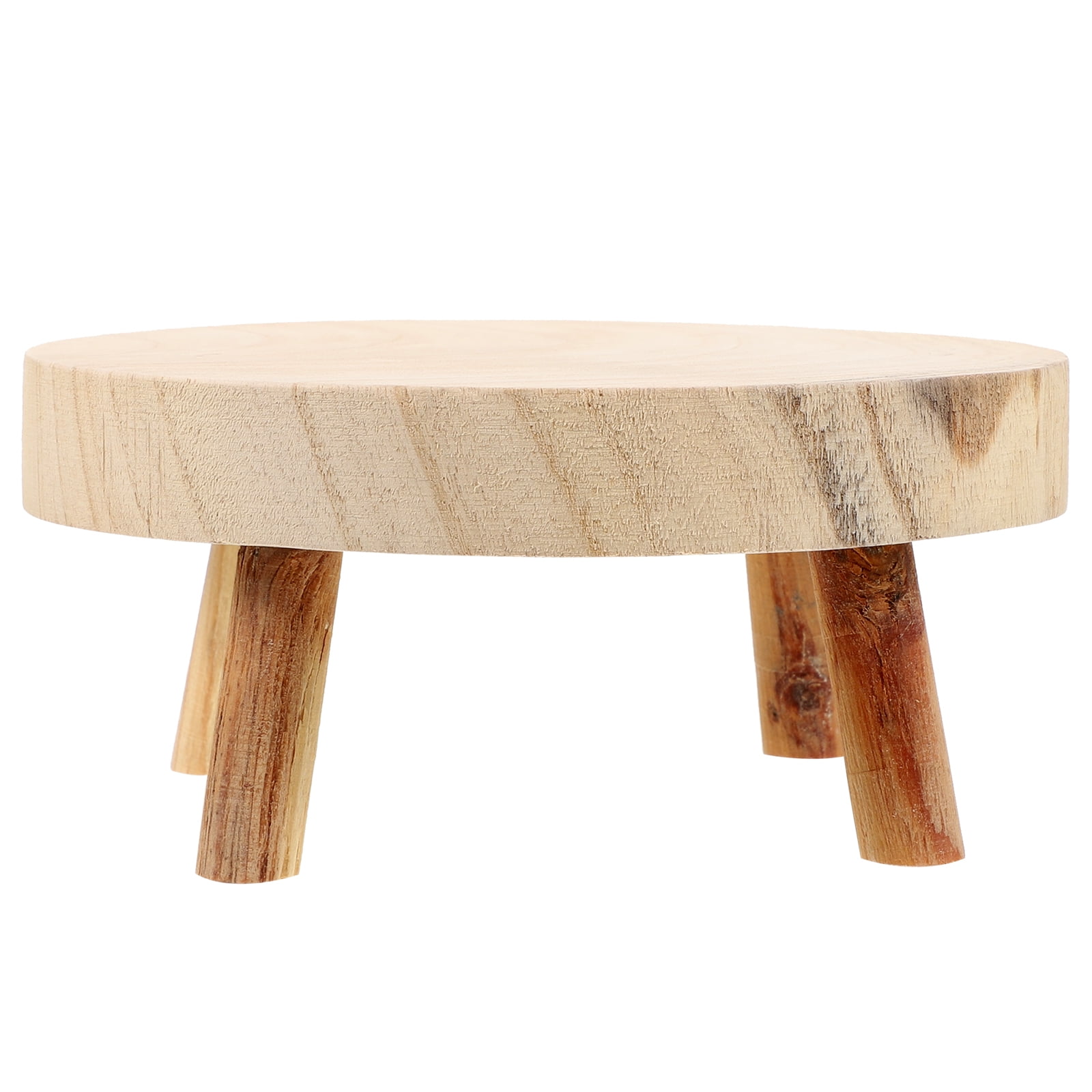 FENGGUIQU Rustic Country Style Wooden Tripod Stool Cake Stand for ...