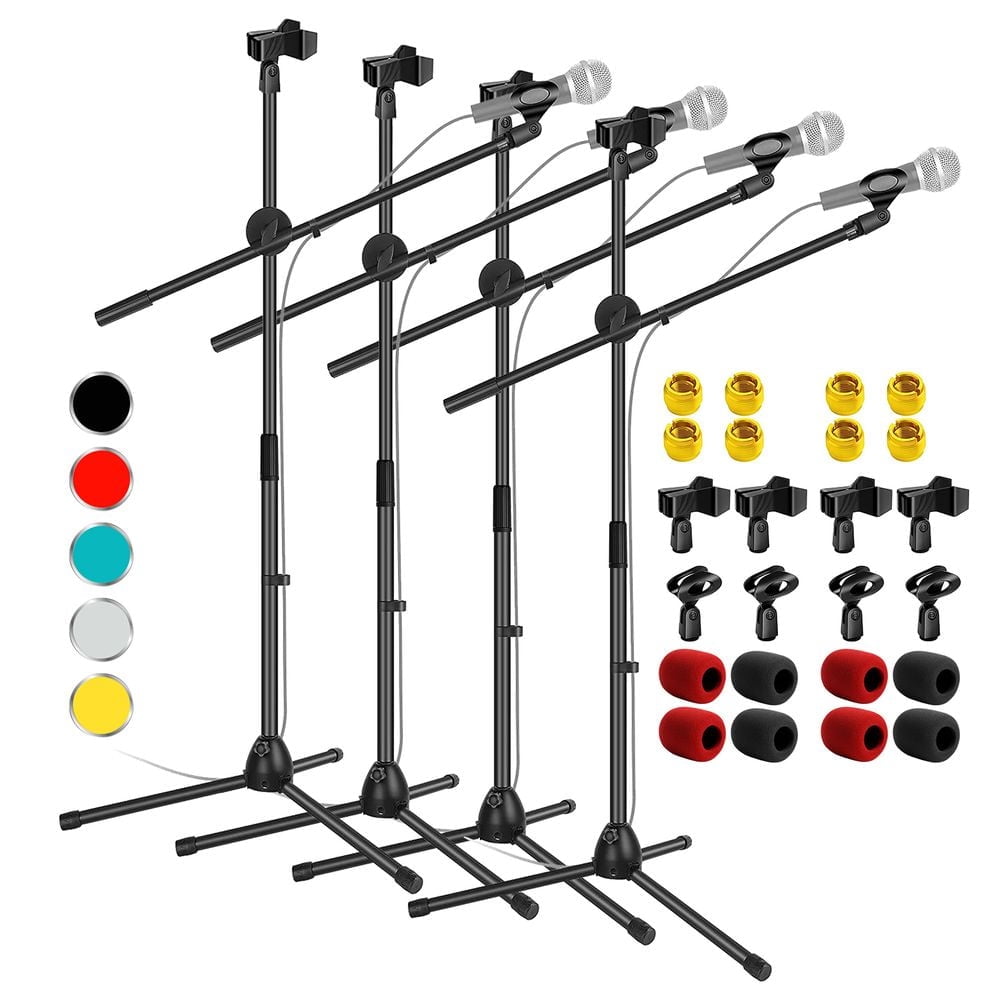 Tripod Cantilever Microphone Stand 31-76 Inch Adjustable Dual ...
