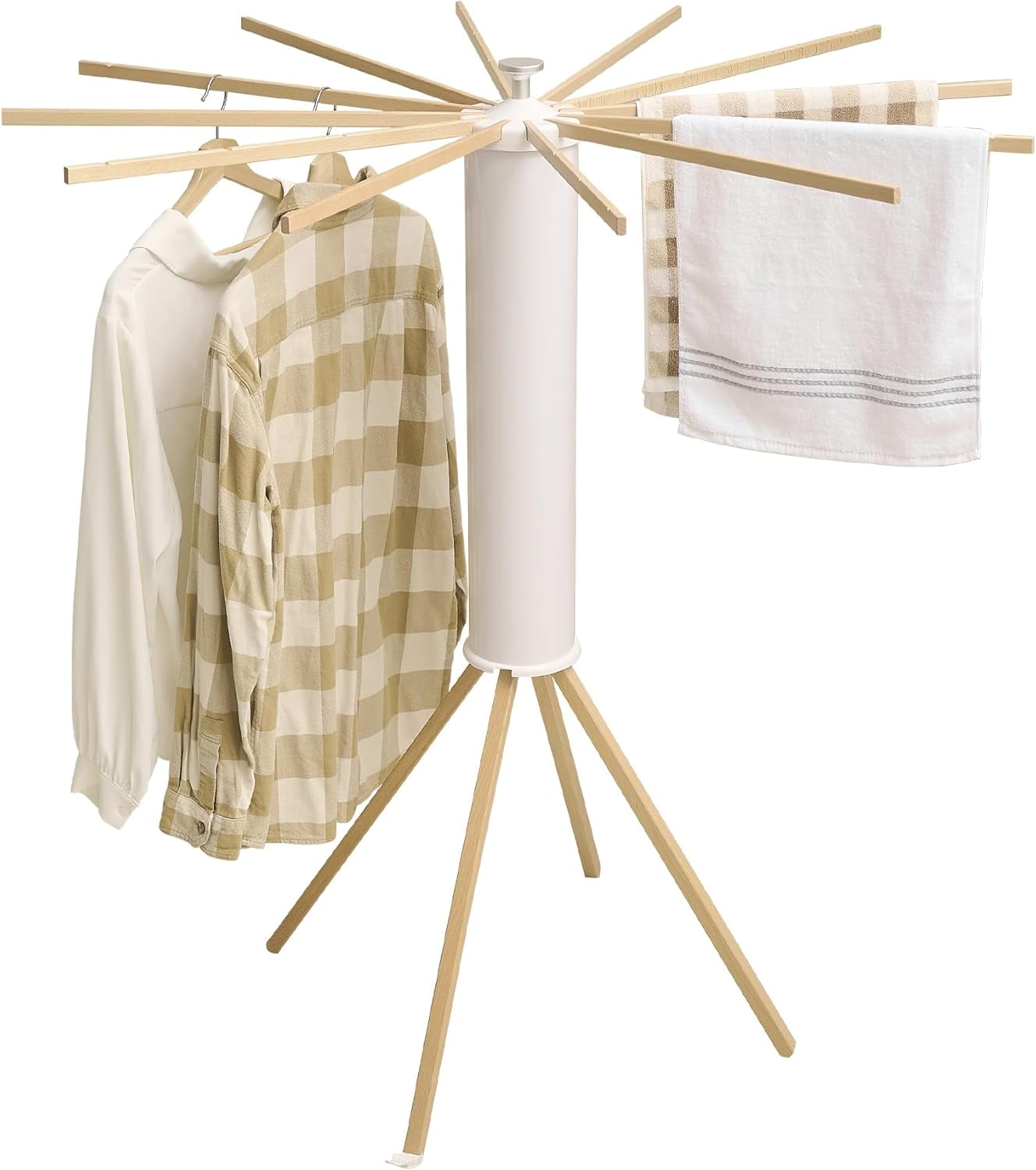 Tripod Clothes Drying Rack, Garment Rack Portable and Foldable Space ...