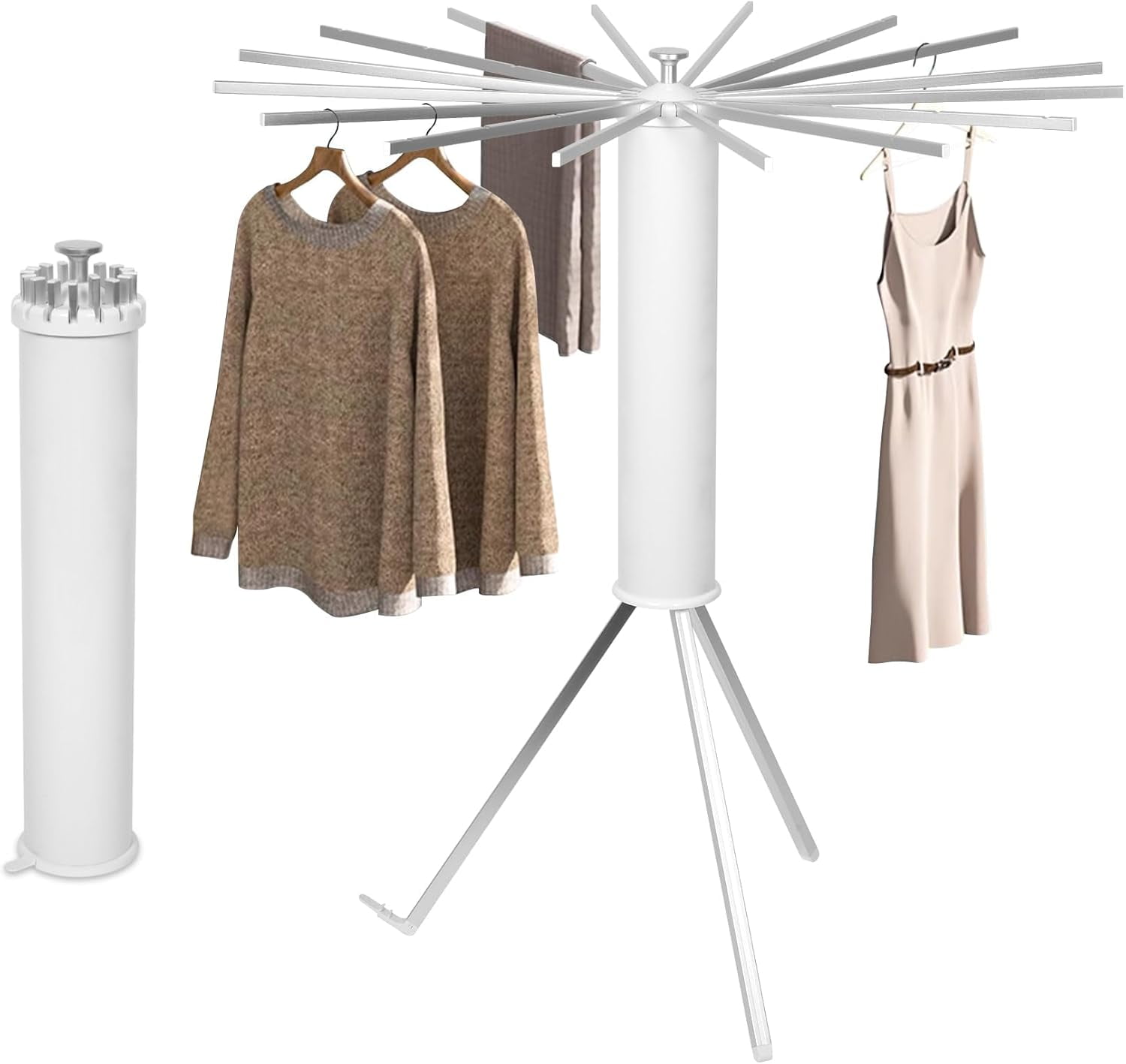 Tripod Clothes Drying Rack Portable Foldable Aluminum Alloy Garment ...