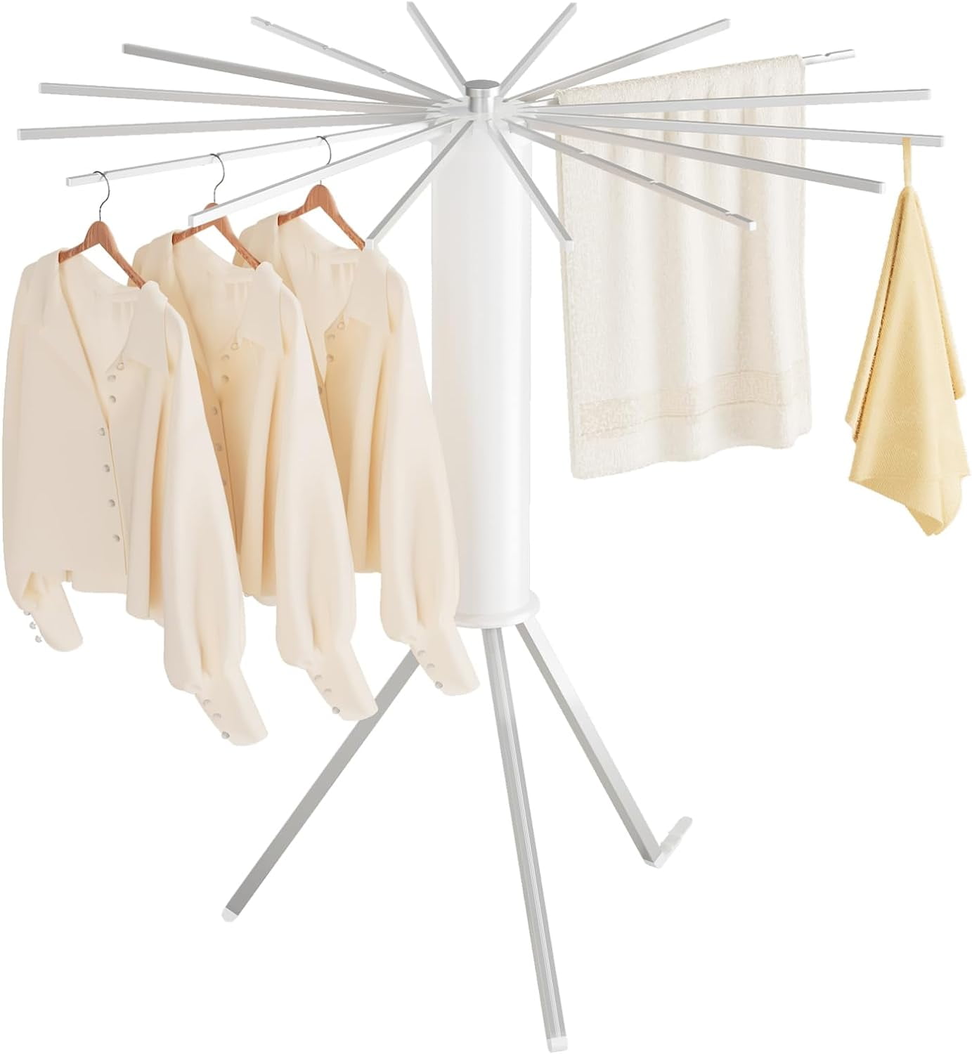 Tripod Clothes Drying Rack,Portable and Foldable Laundry Hanging Rack ...