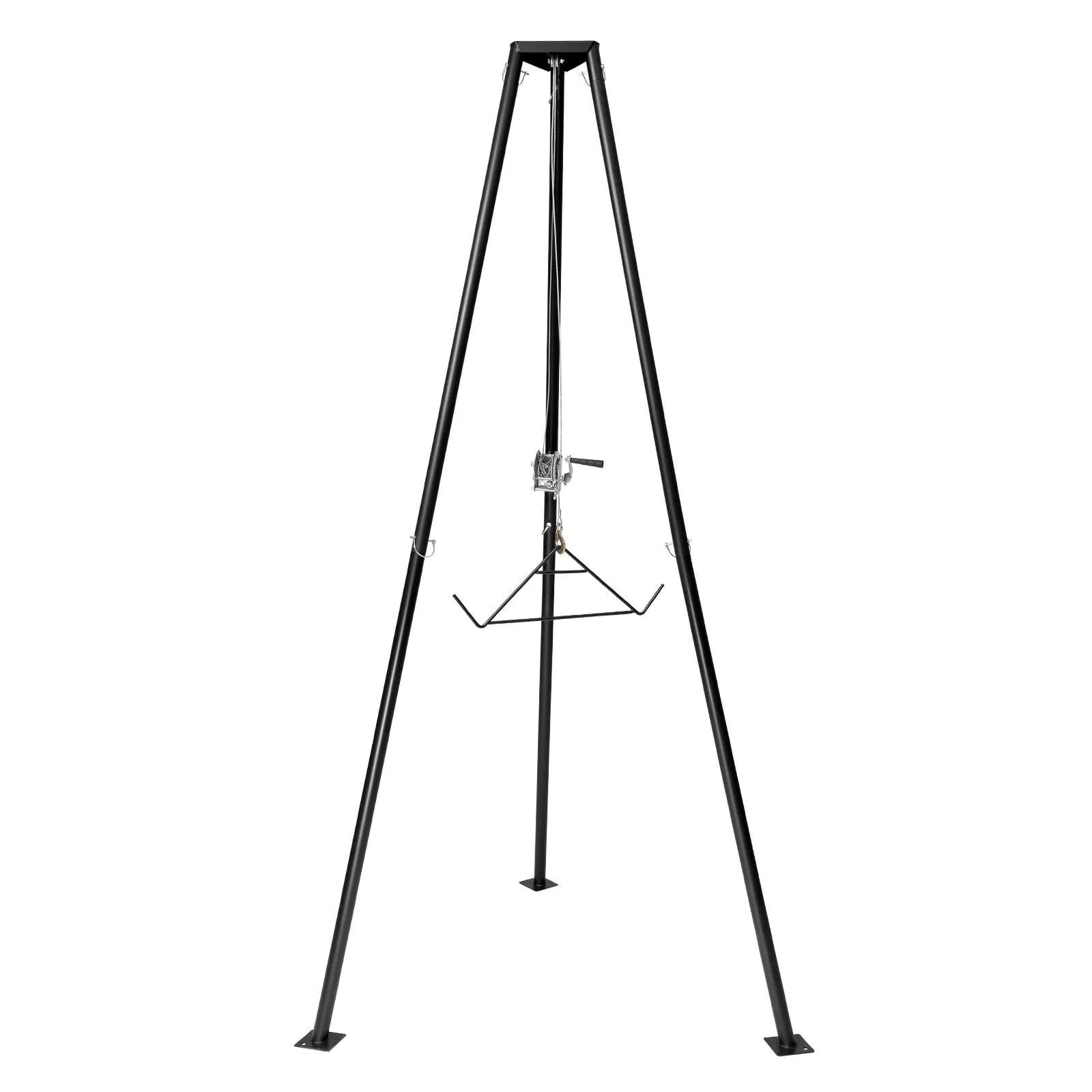 Tripod Deer Hoist, 500 lbs Load Capacity, Hunting Game Hoist Winch Lift ...