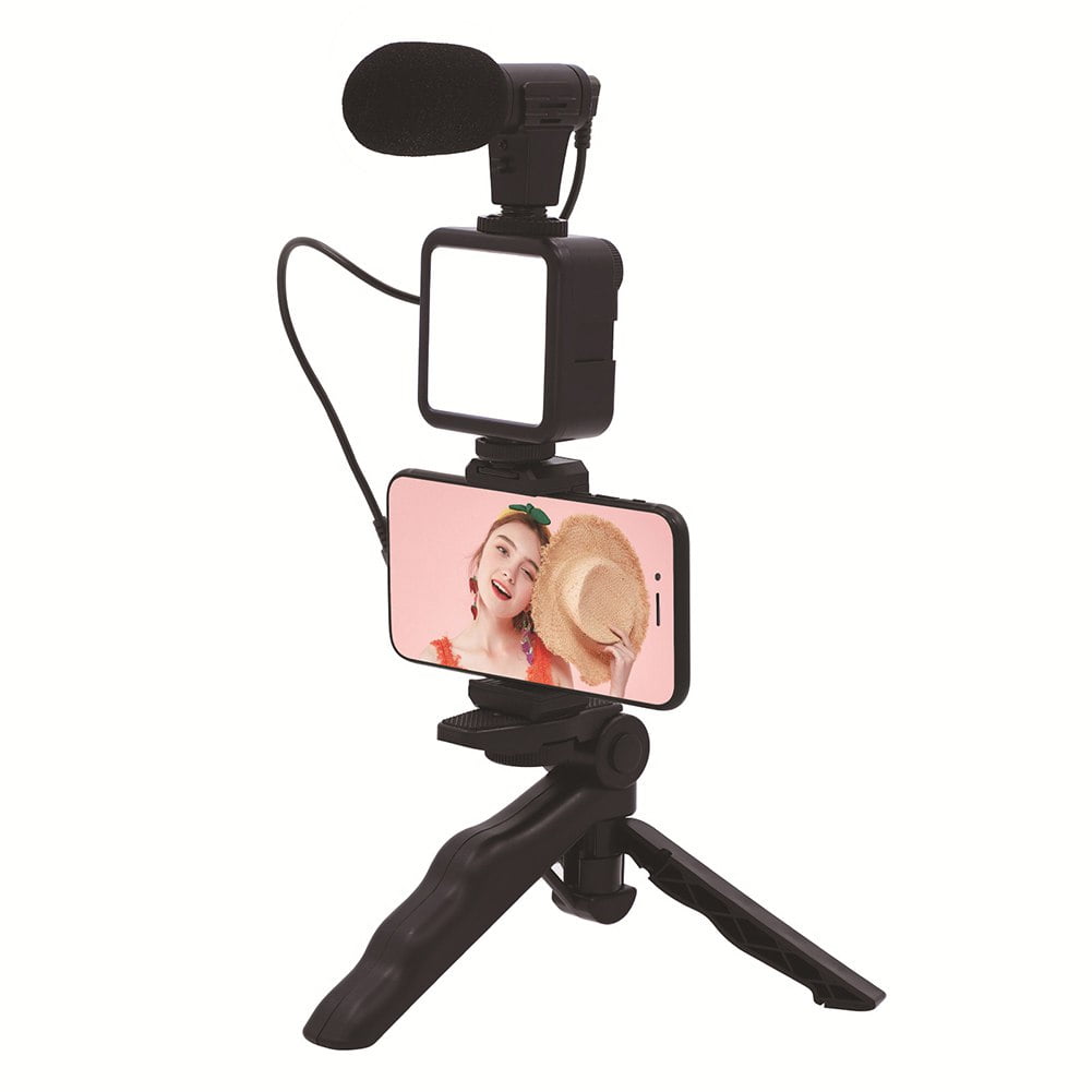 Tripod Holder Vlogging Kits Live Selfie LED Fill Light Integration with ...
