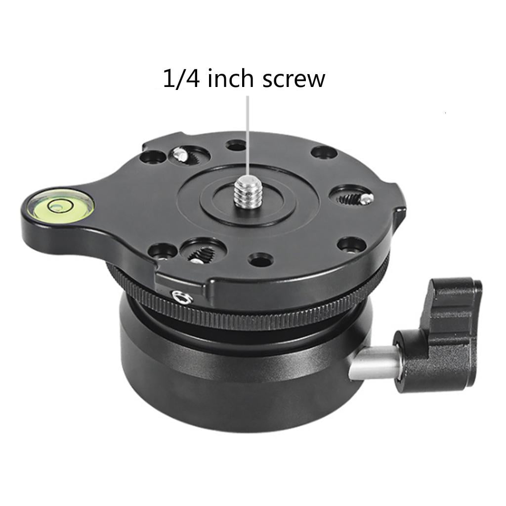 Tripod Leveling Base with Bubble Level Panoramic for Head Tilted up and ...