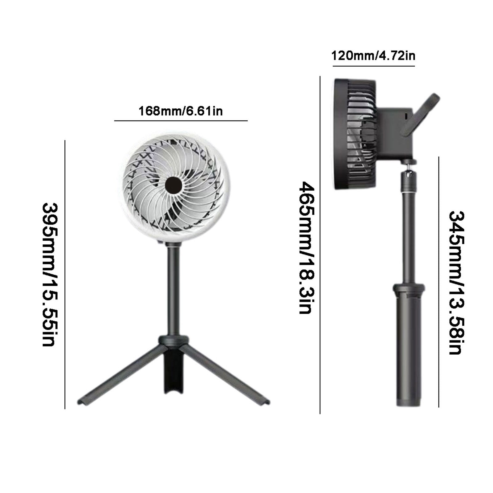 Tripod Lighting Fan Outdoor Camping Charging Fan Travel Portable Stand ...