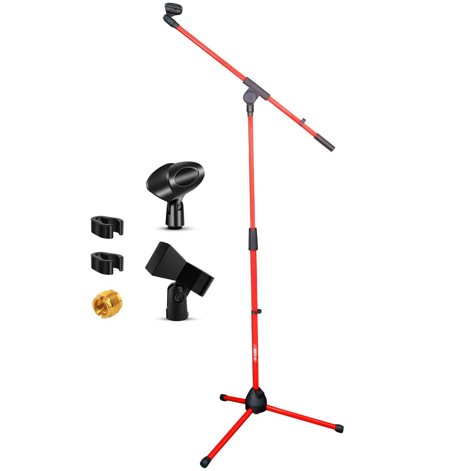 Tripod Mic Stand Floor Adjustable 18 to 72 Inches Sturdy Boom Arm ...