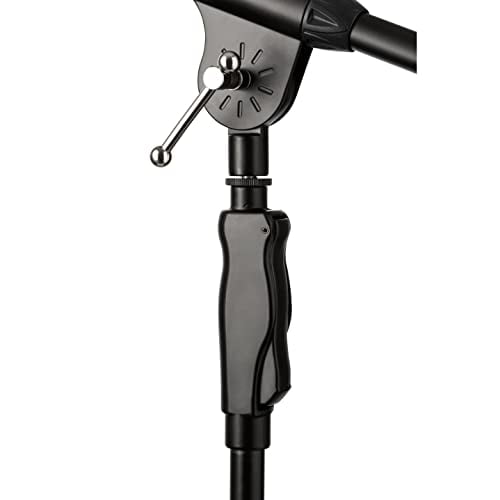 Tripod Mic Stand, One-Handed Clutch Height Adjustment and Telescopic ...