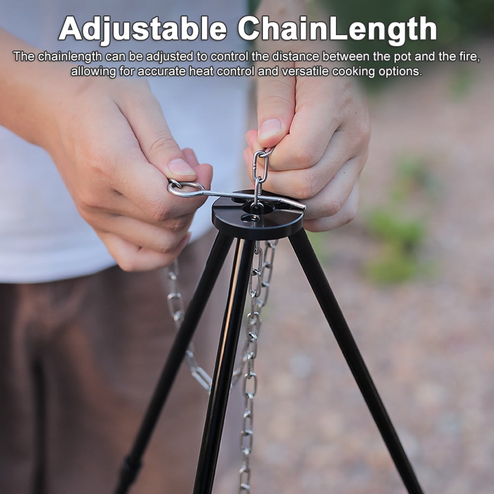 Tripod, Campfire Bonfire Campfire Bonfire Portable Alloy Pot Stand ...
