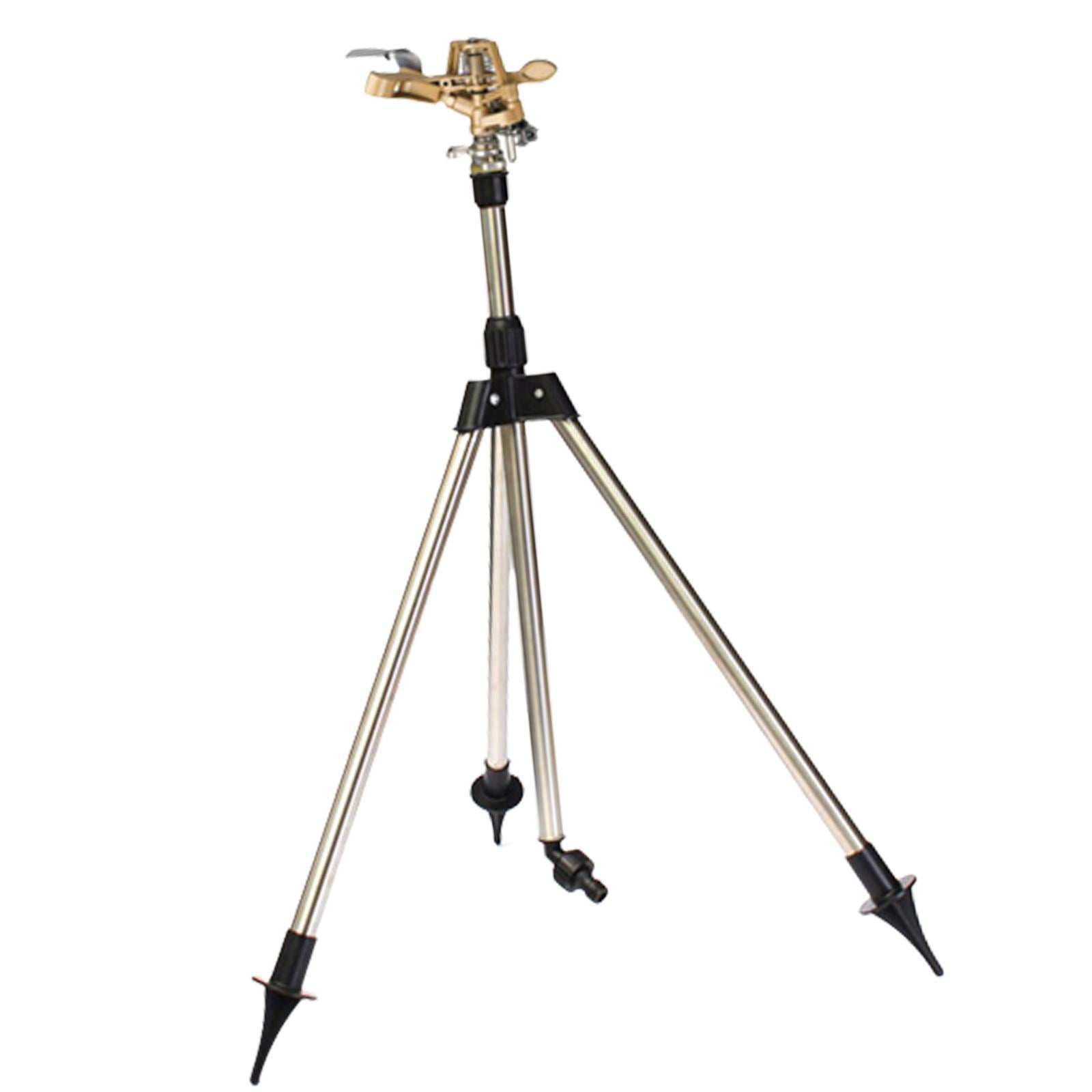 Miulika Tripod Sprinkler, Adjustable Height, 360 Degree Metal Coverage ...