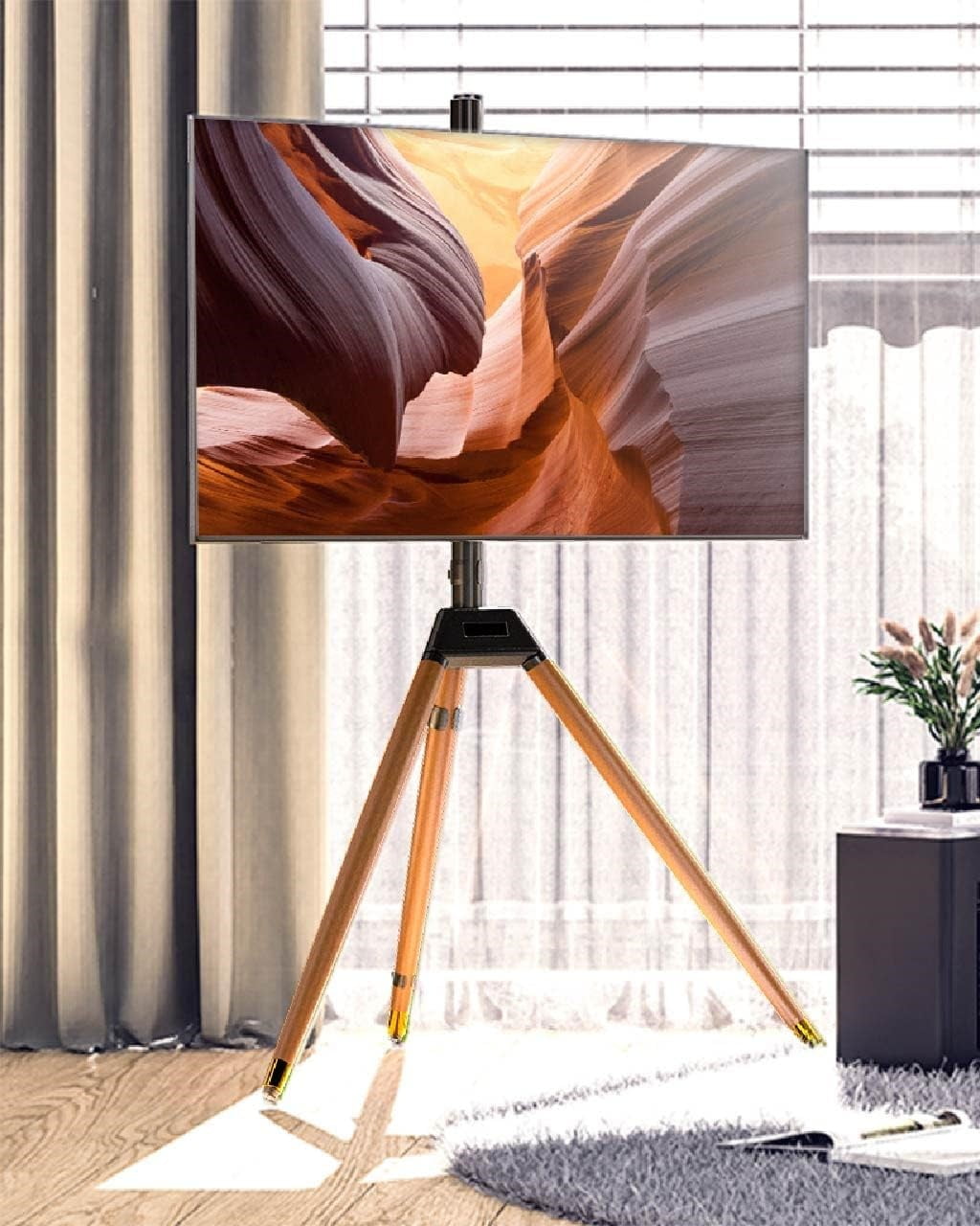 Tripod TV Stand for 32 to 75 Inch LED LCD OLED Screens up to 77.2 lbs ...