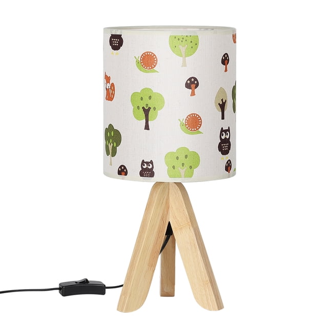 Tripod Table Lamp, Children's Bedside Lamp with Fabric Cartoon ...