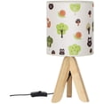 Tripod Table Lamp - Modern Kids Nightstand Lamp with Fabric Cartoon ...