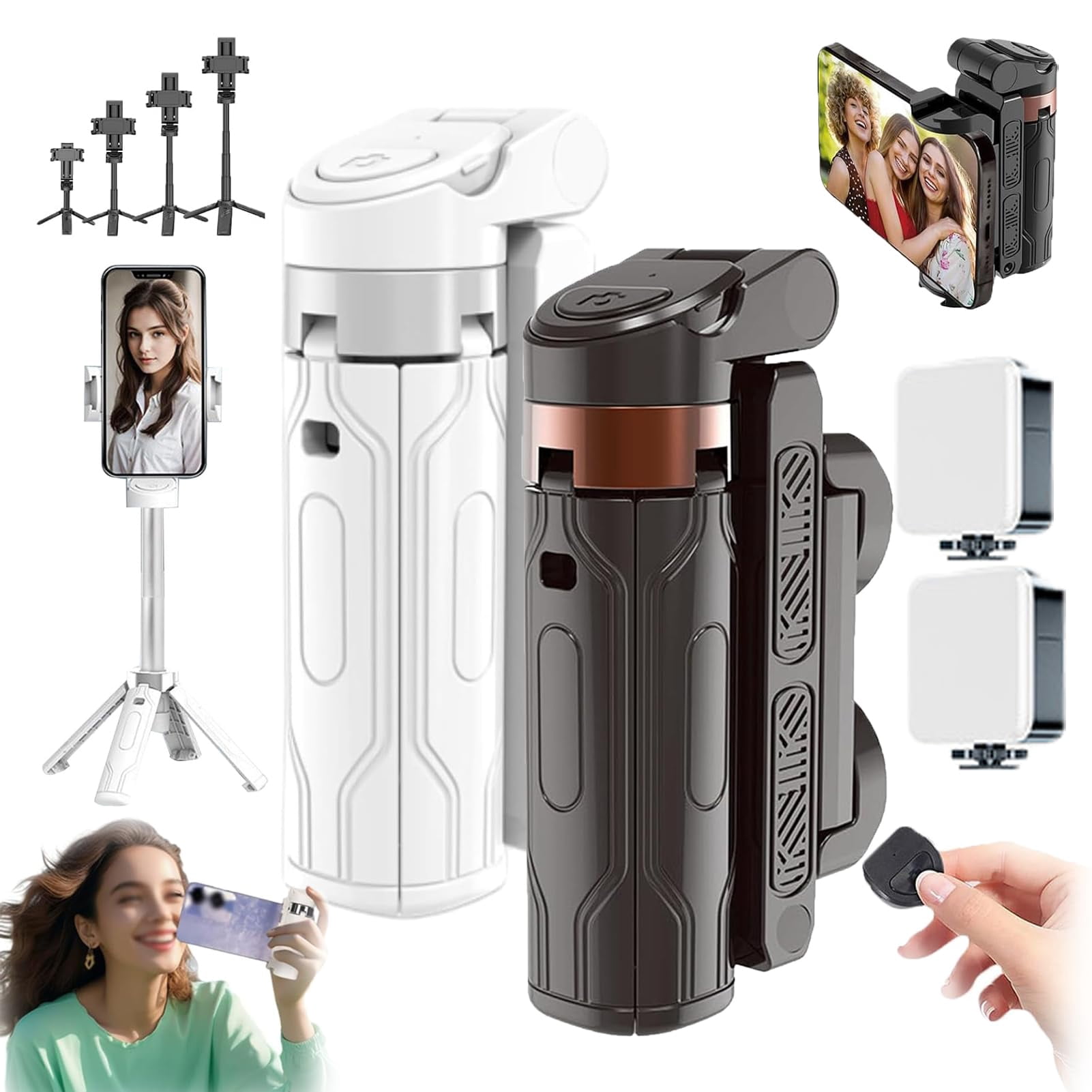 Tripod, Tripod with Fill Light, Remote Mini Selfie Stick Tripod, 360 ...