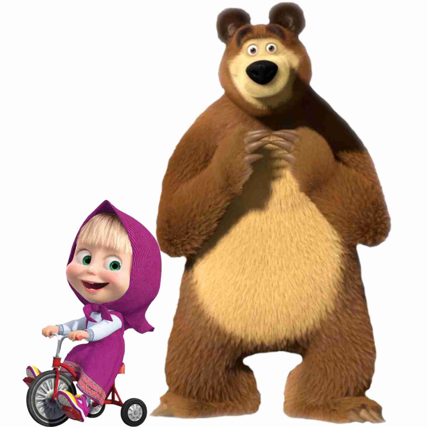 TripodBrothers Masha and The Bear Wall Sticker – Self-Adhesive ...