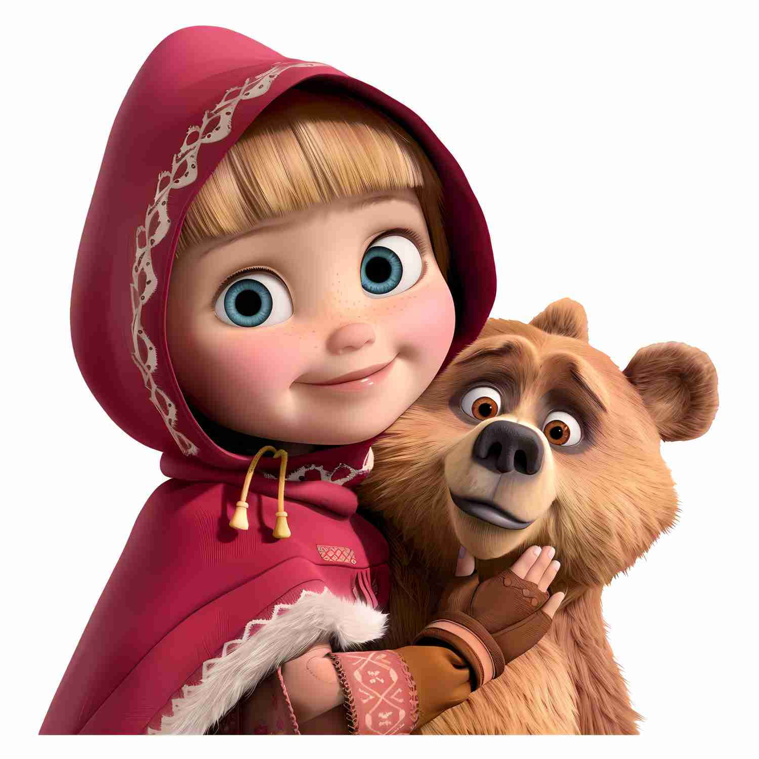 TripodBrothers Masha and The Bear Wall Sticker – Self-Adhesive ...