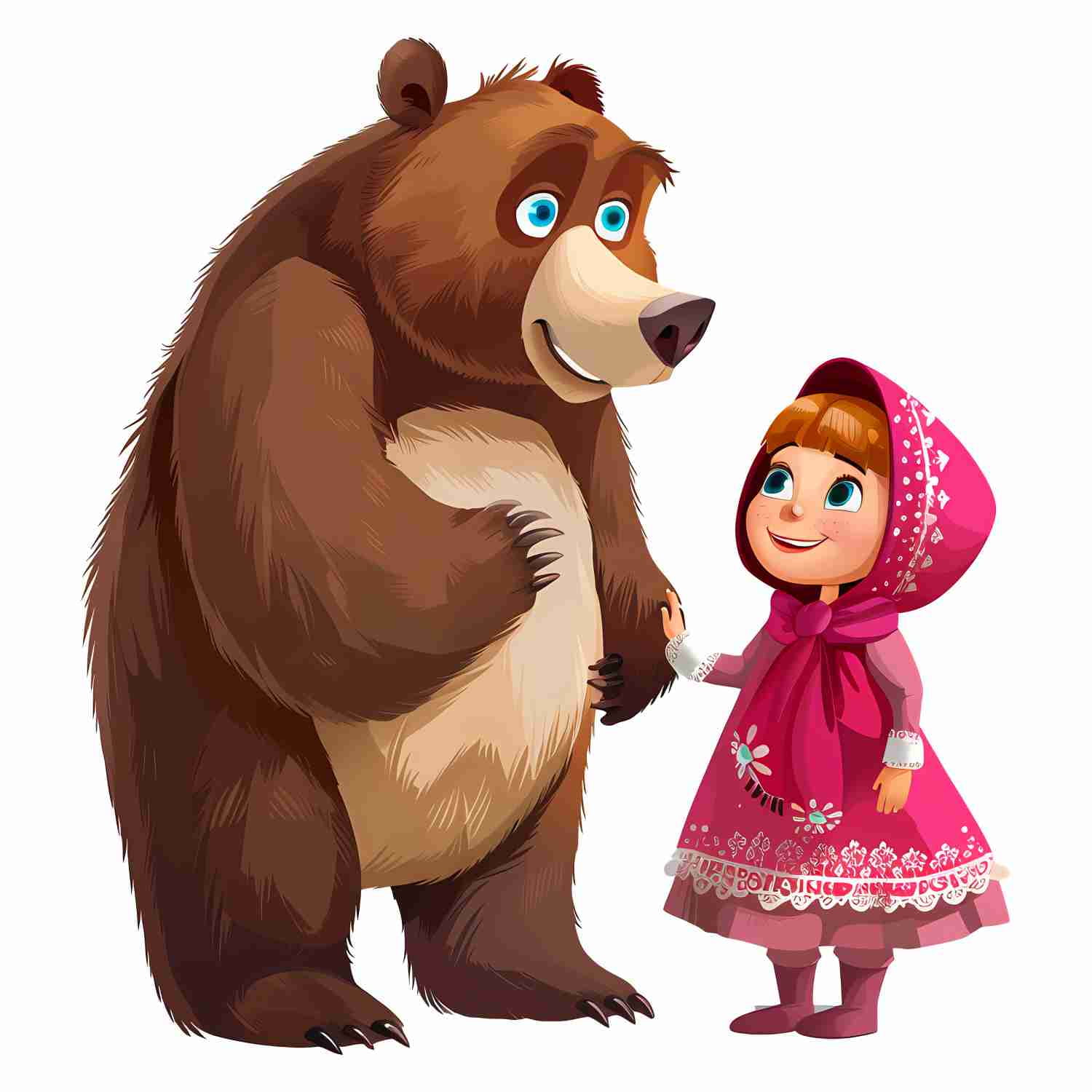 TripodBrothers Masha and The Bear Wall Sticker – Self-Adhesive ...
