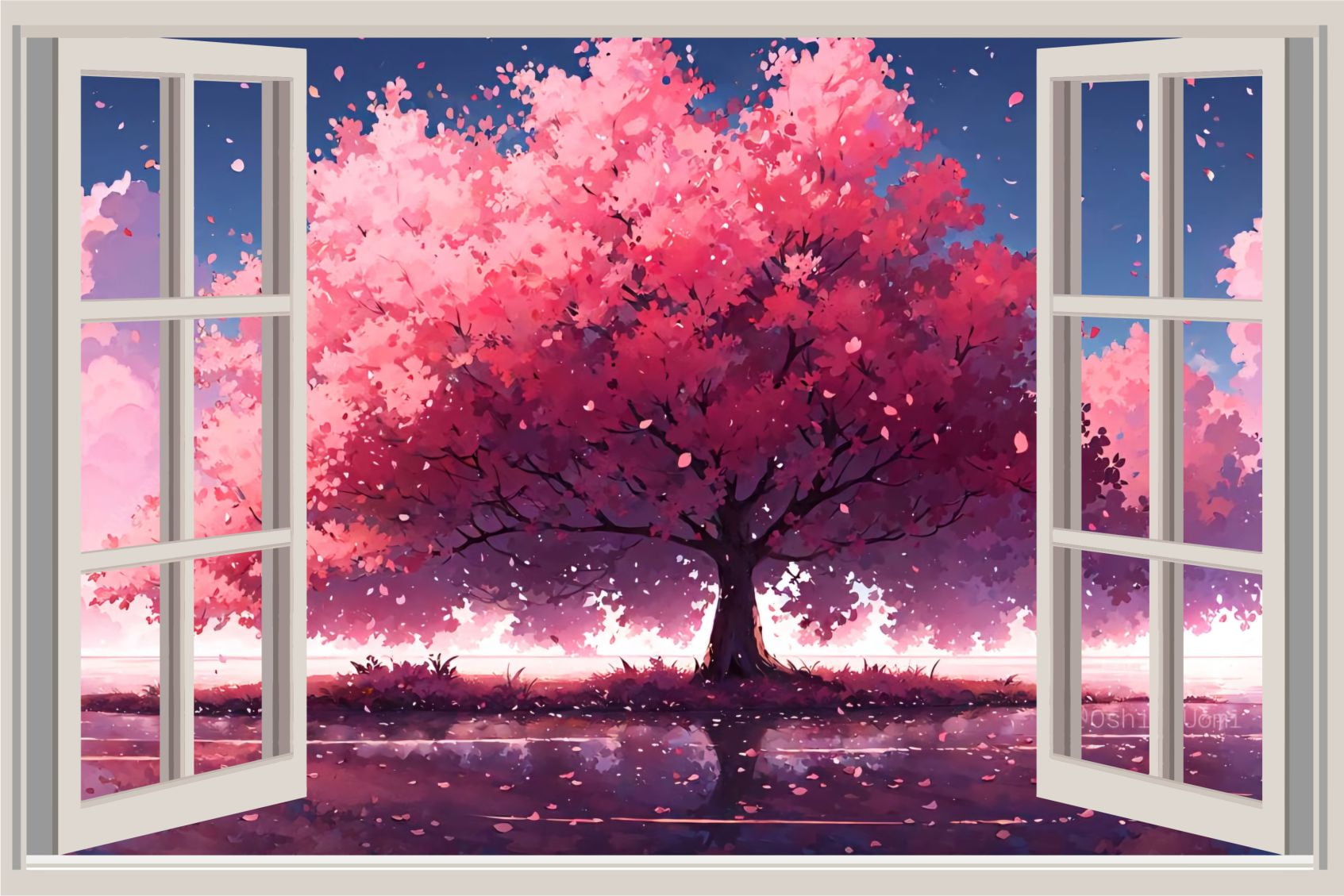 TripodBrothers Window Wall Decals Illusion Window Mural Window View ...