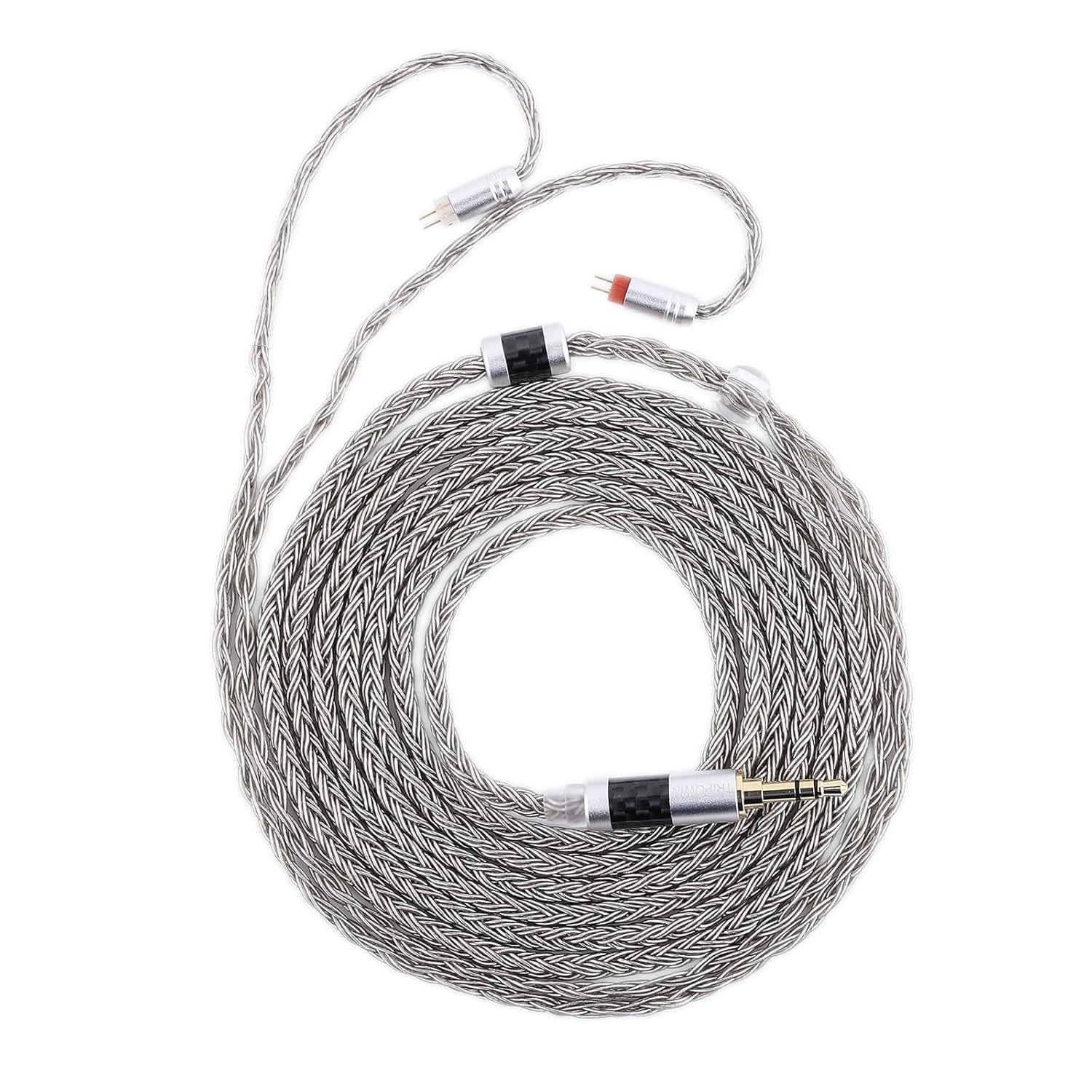Tripowin Zonie IEM Cable, 2m Long Earbud Cord, 16 Core Silver Plated ...