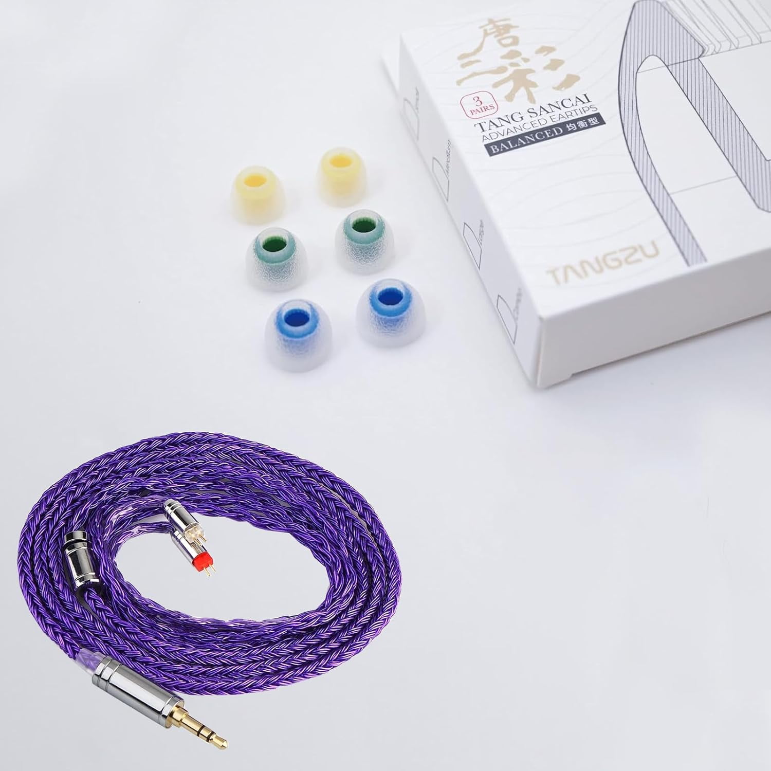 Tripowin Zonie IEM Cable (2pin-0.78mm, 3.5mm, Violet) + TANGZU Tang ...