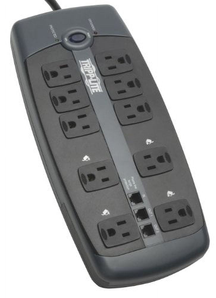 Tripp Lite 10 Outlet Surge Protector Power Strip, 8ft cord, tel/dsl ...