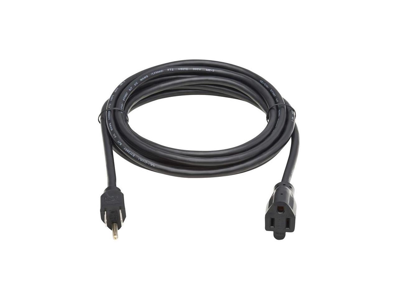 Tripp Lite 10ft Power Extension Cord NEMA 5-15P to NEMA 5-15R Black ...