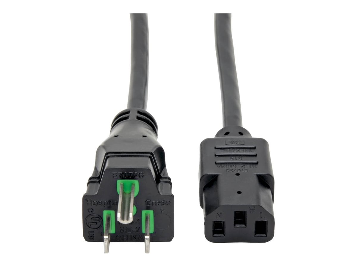 Tripp Lite 15ft Hospital-Grade Computer Power Cord (NEMA 5-15P to IEC ...