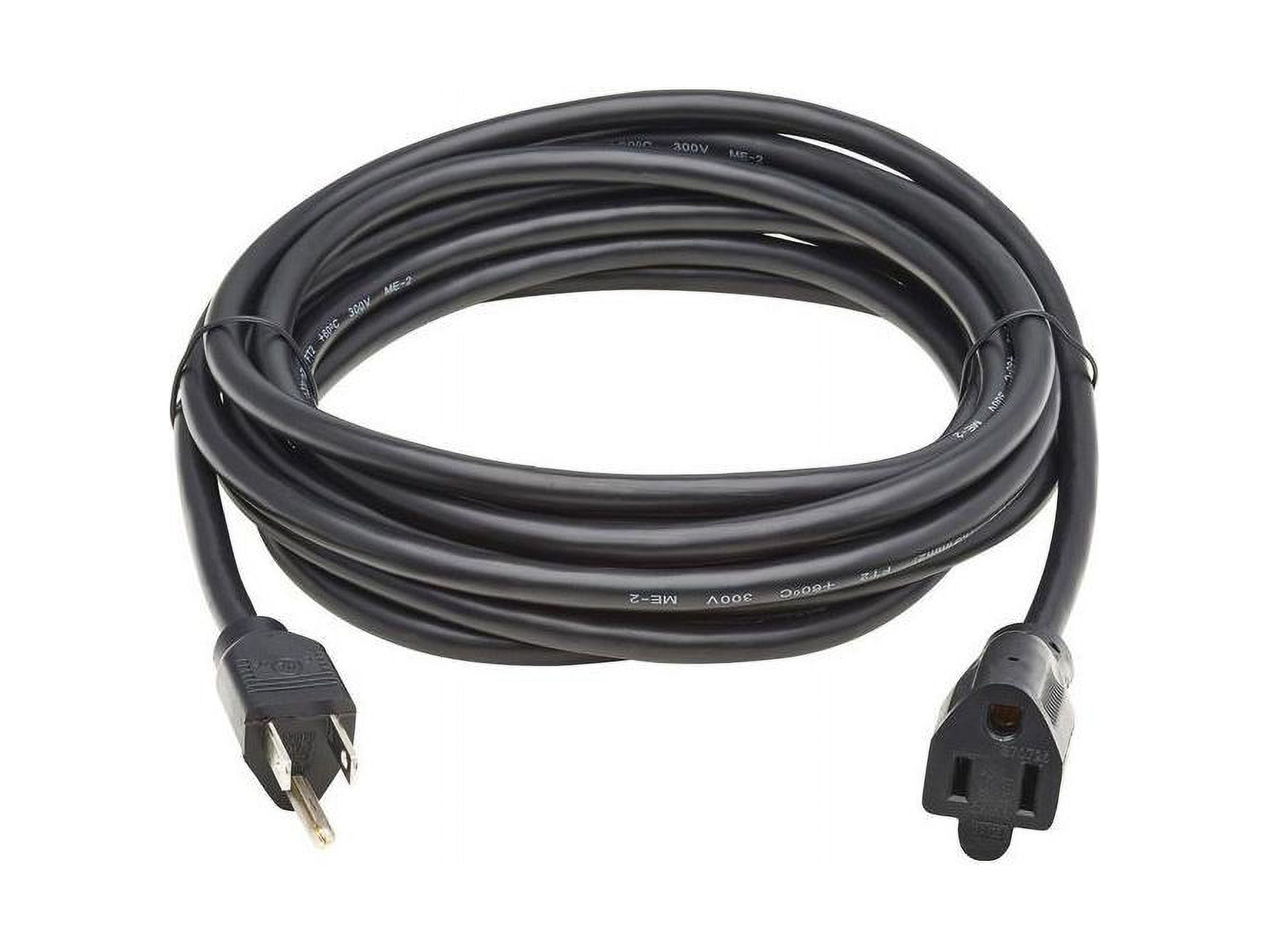 Tripp Lite 15ft Power Extension Cord NEMA 5-15P to NEMA 5-15R Black P02201513A - Walmart.com