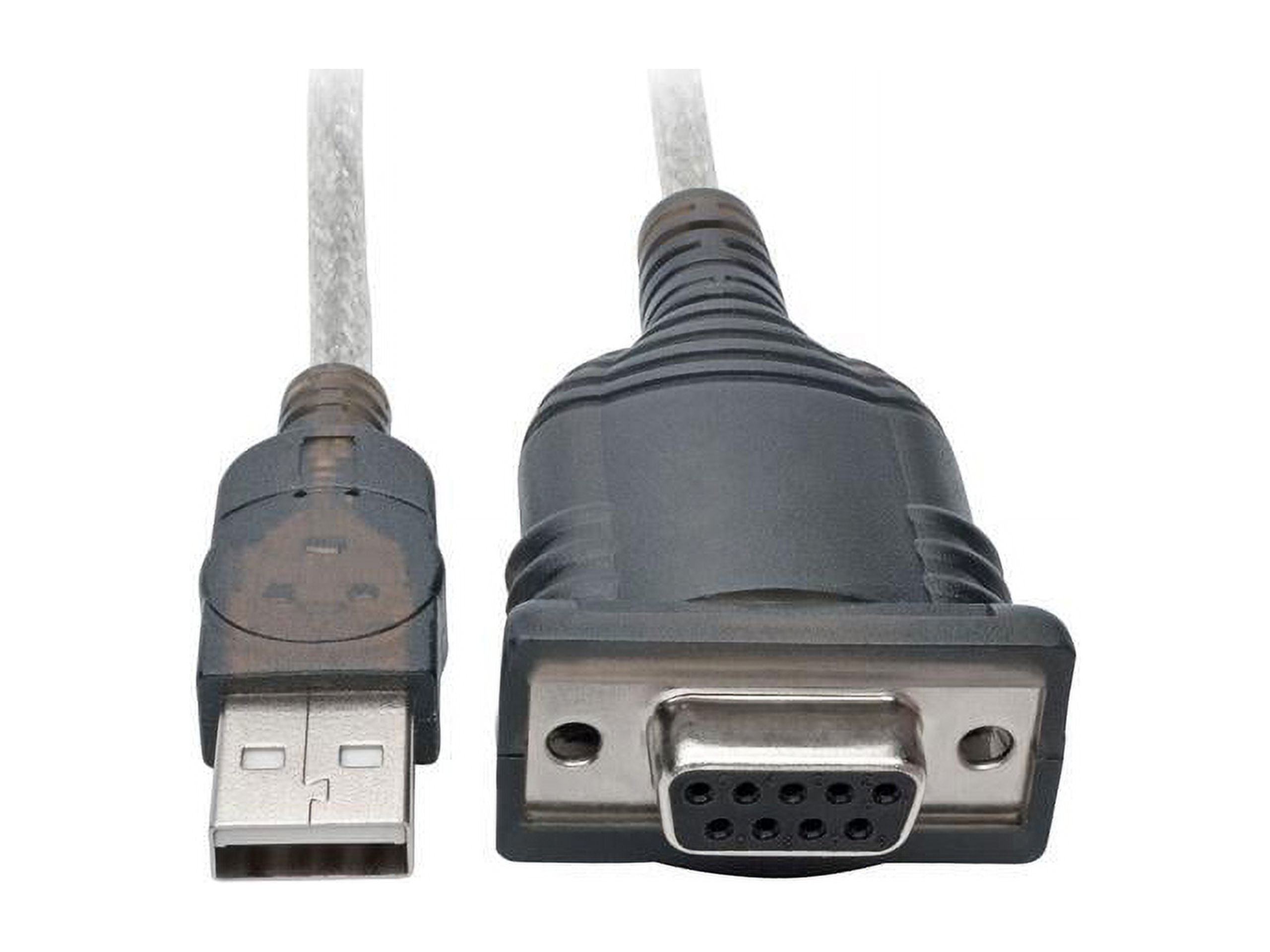 Tripp Lite 18in USB to Null Modem Serial Adapter FTDI w/ COM Retention ...