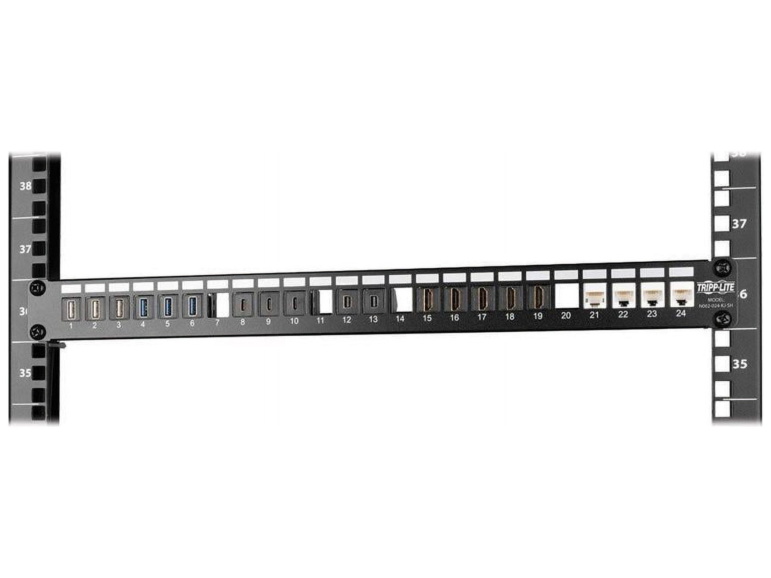 Cable Management Patch Panel 24 Port Blank Keystone Patch Panel - 1U ...