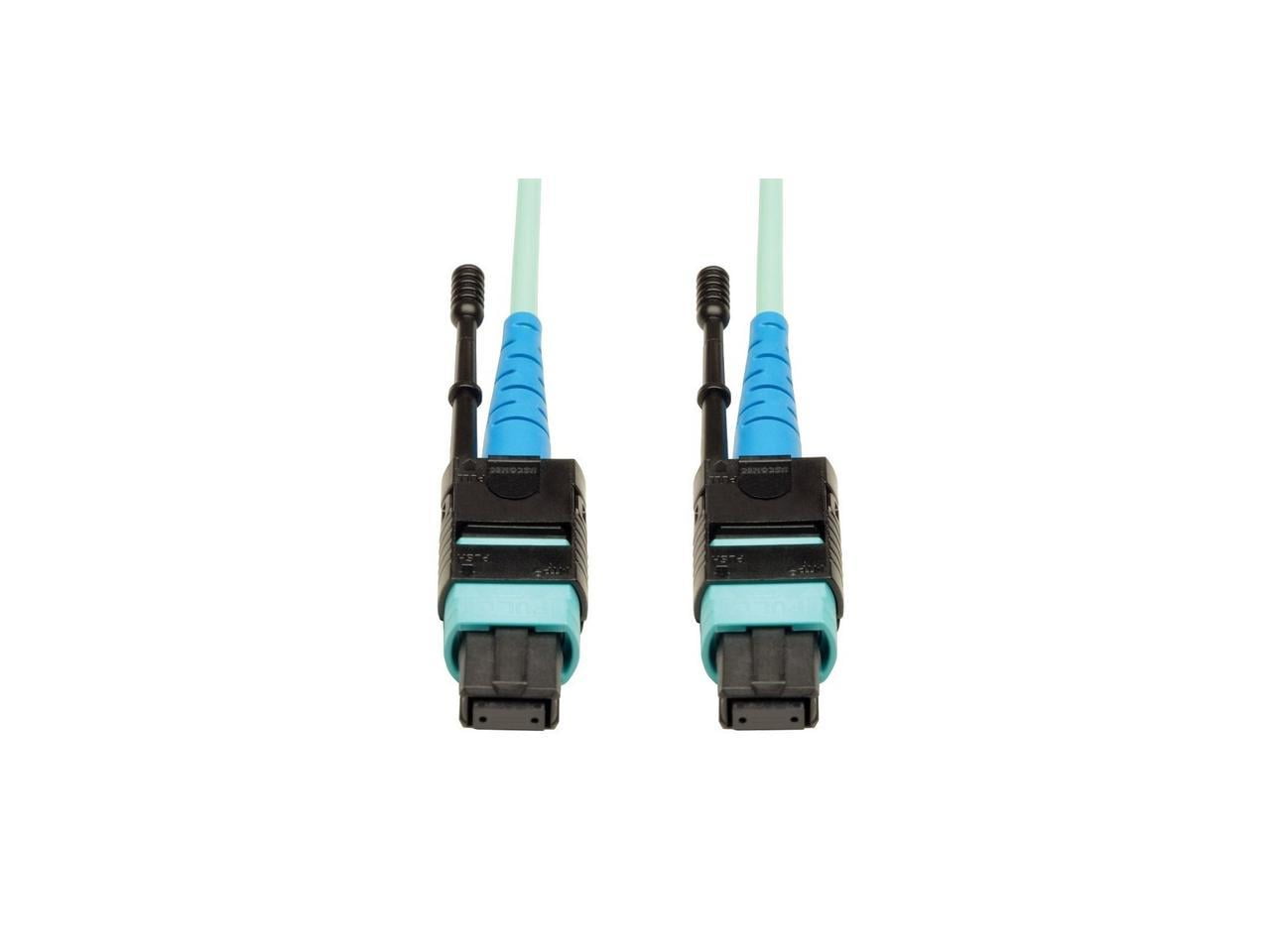 Tripp Lite 2 Meter MTP / MPO Patch Cable, 24 Fiber, 100GbE Aqua OM3 ...