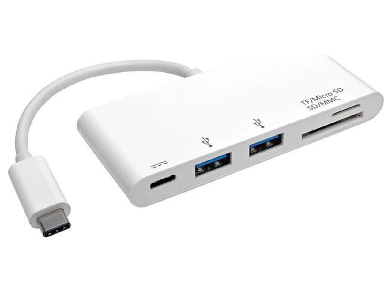 Tripp Lite 2-Port USB-C to USB-A Hub Micro SD & SD/MMC Reader & USB ...