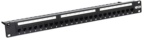 Tripp Lite 24-Port 1U Rackmount Cat6 Feedthrough Patch Panel, RJ45 ...