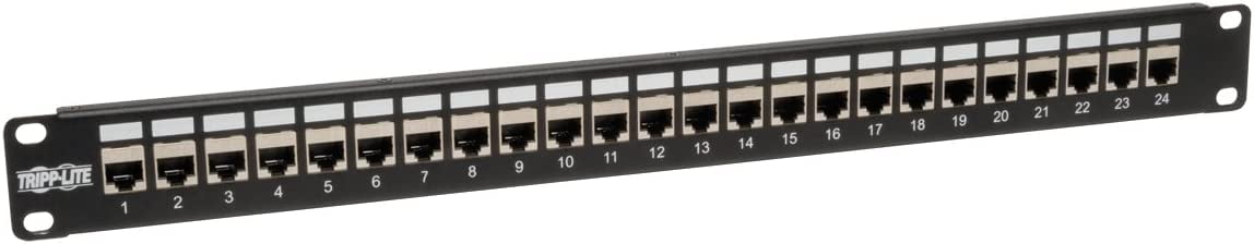 Tripp Lite 24-Port Cat6 / Cat5 Patch Panel STP Shielded RJ45 Ethernet ...