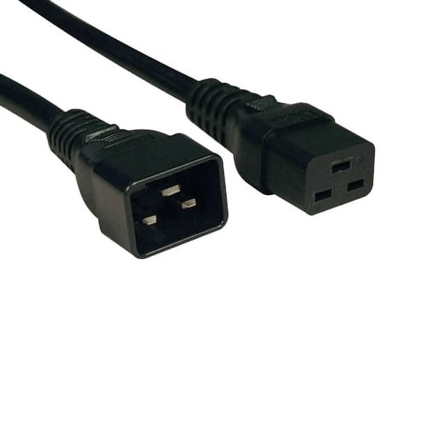 Tripp Lite 2ft Computer Power Cord Cable C19 to C20 Heavy Duty 20A ...