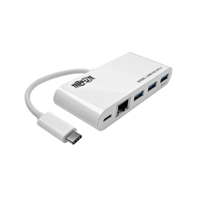 Tripp Lite 3-Port USB-C hub w/ GbE, USB-C Charging USB Type C USB 3.1 ...