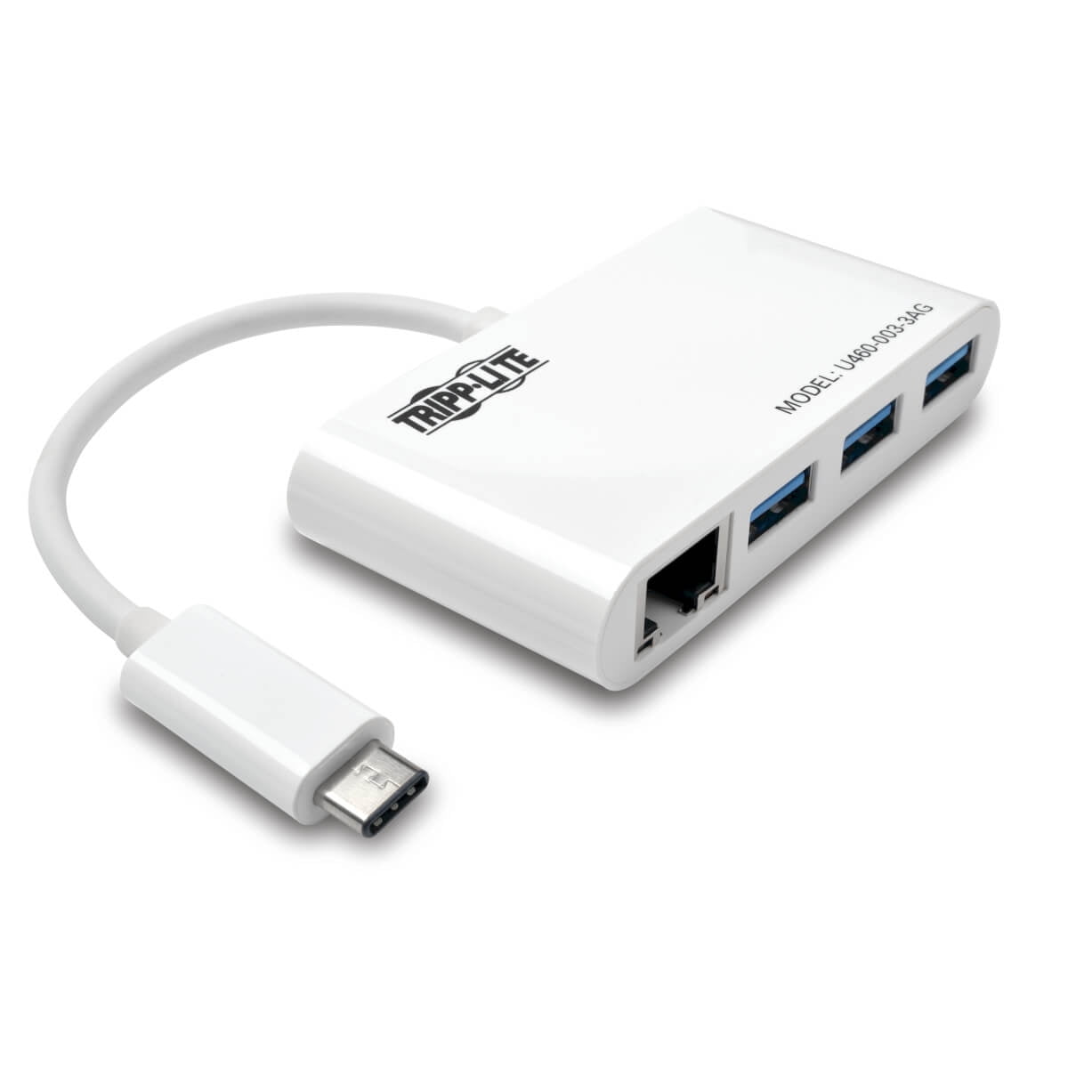 Tripp Lite 3-Port USB-C to USB-A Hub Portable w/ Gigabit Ethernet Port ...